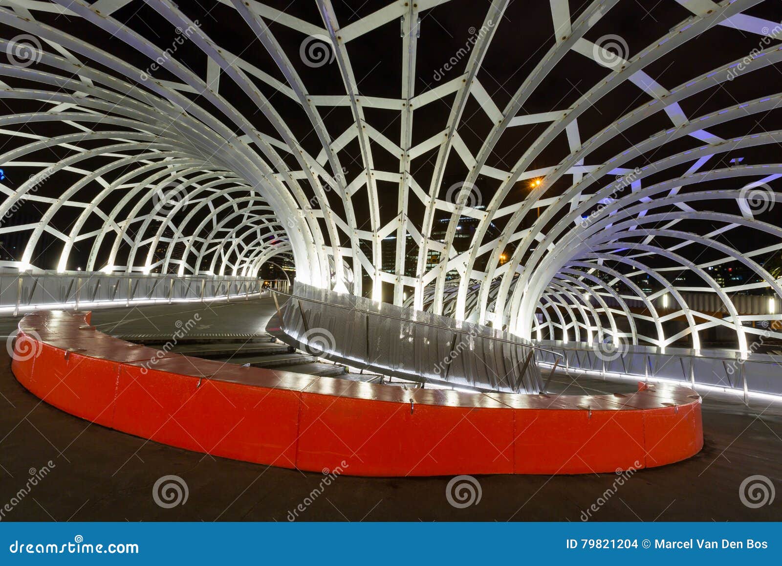 Webb Bridge by Night in Melbourne, Australia Editorial Stock Image ...