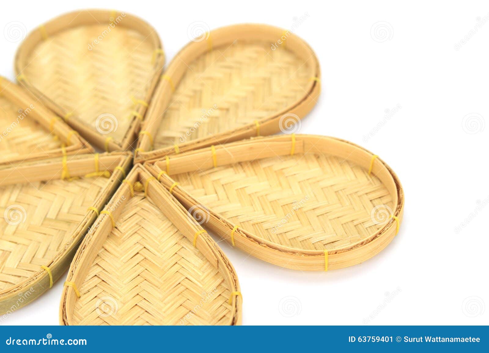 Webbed Bamboo Tray Isolated on White Stock Image - Image of natural ...