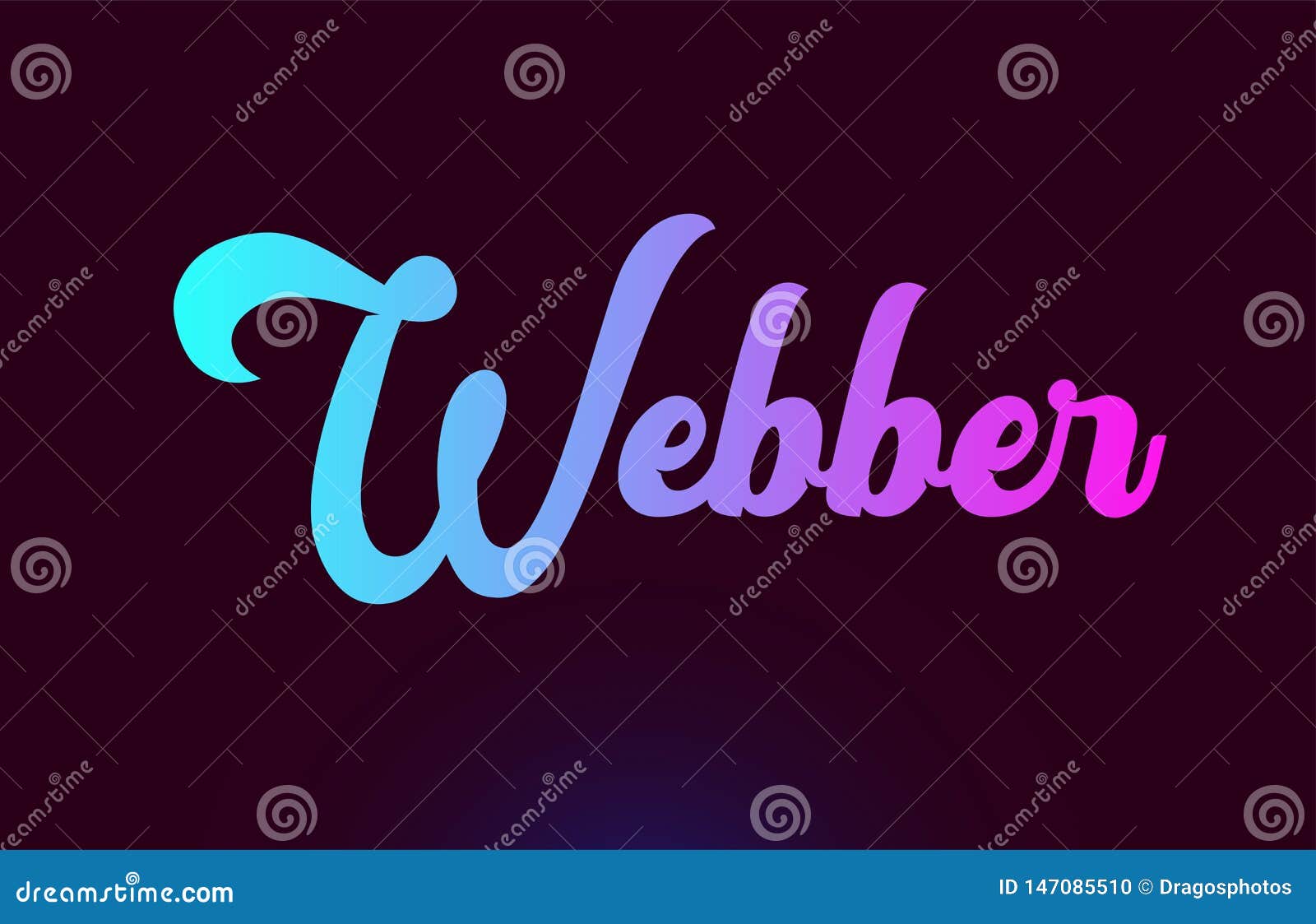 Webber Pink Word Text Logo Icon Design for Typography Stock ...