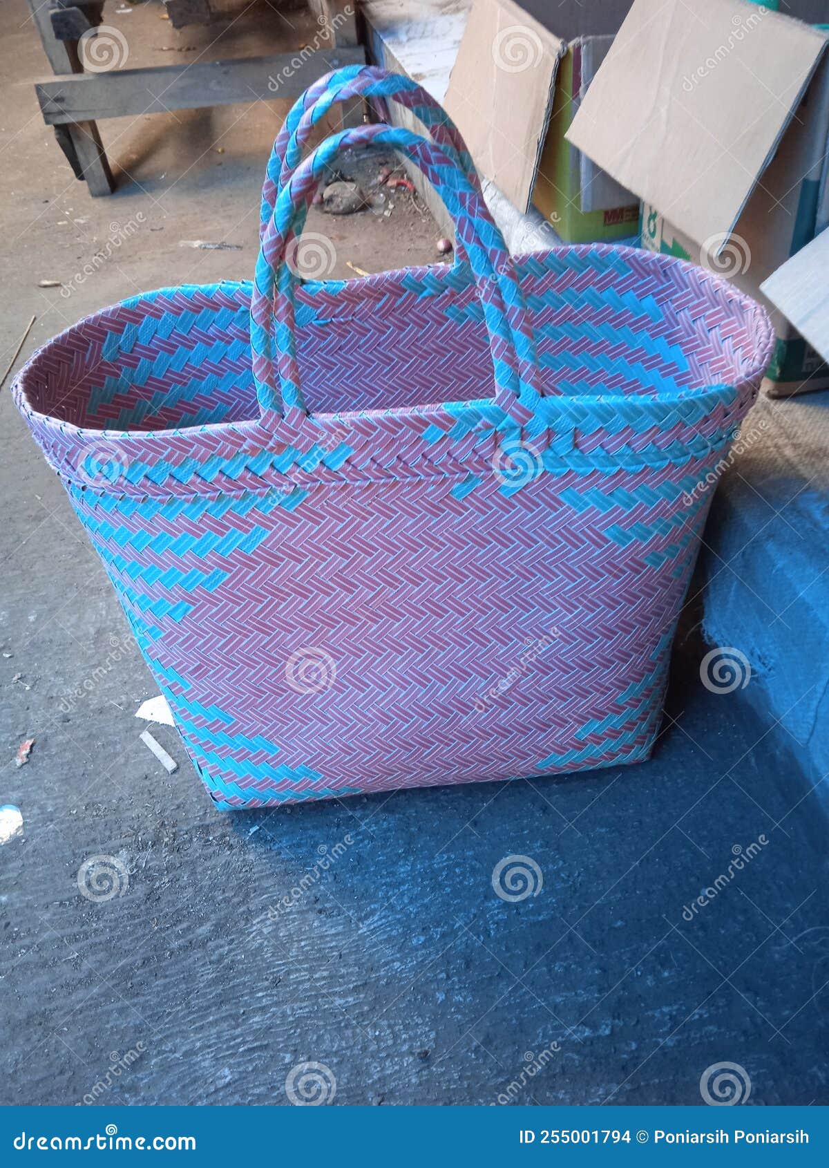 Webbing bag for daily stock photo. Image of iron, purple - 255001794