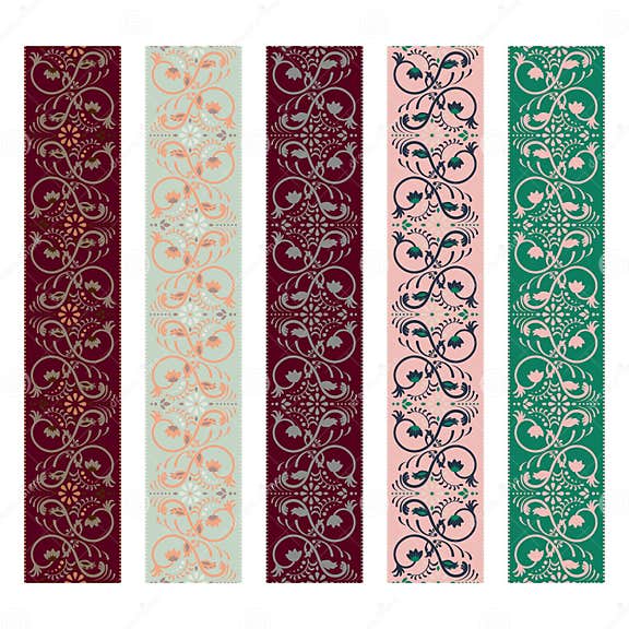 Webbing Pattern Design Tapes. Stock Vector - Illustration of floral ...