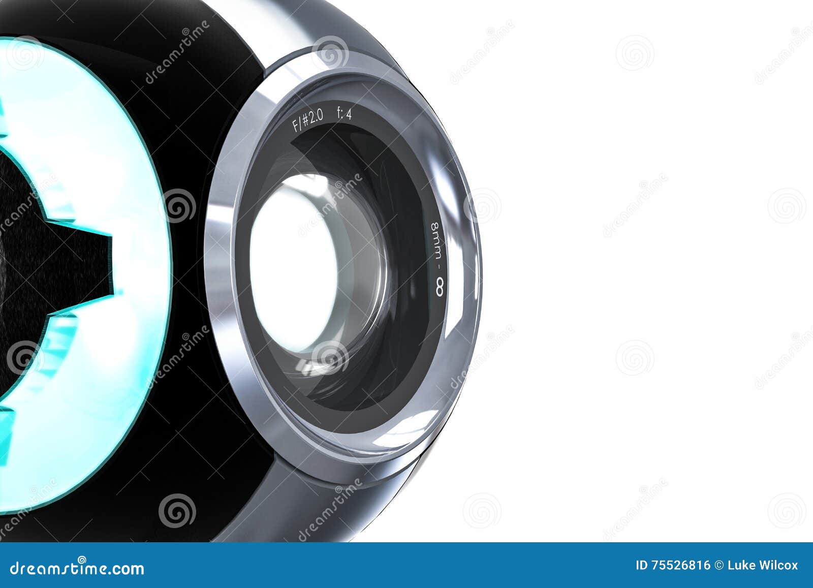 Webcam close up 3D render stock illustration. Illustration of ...