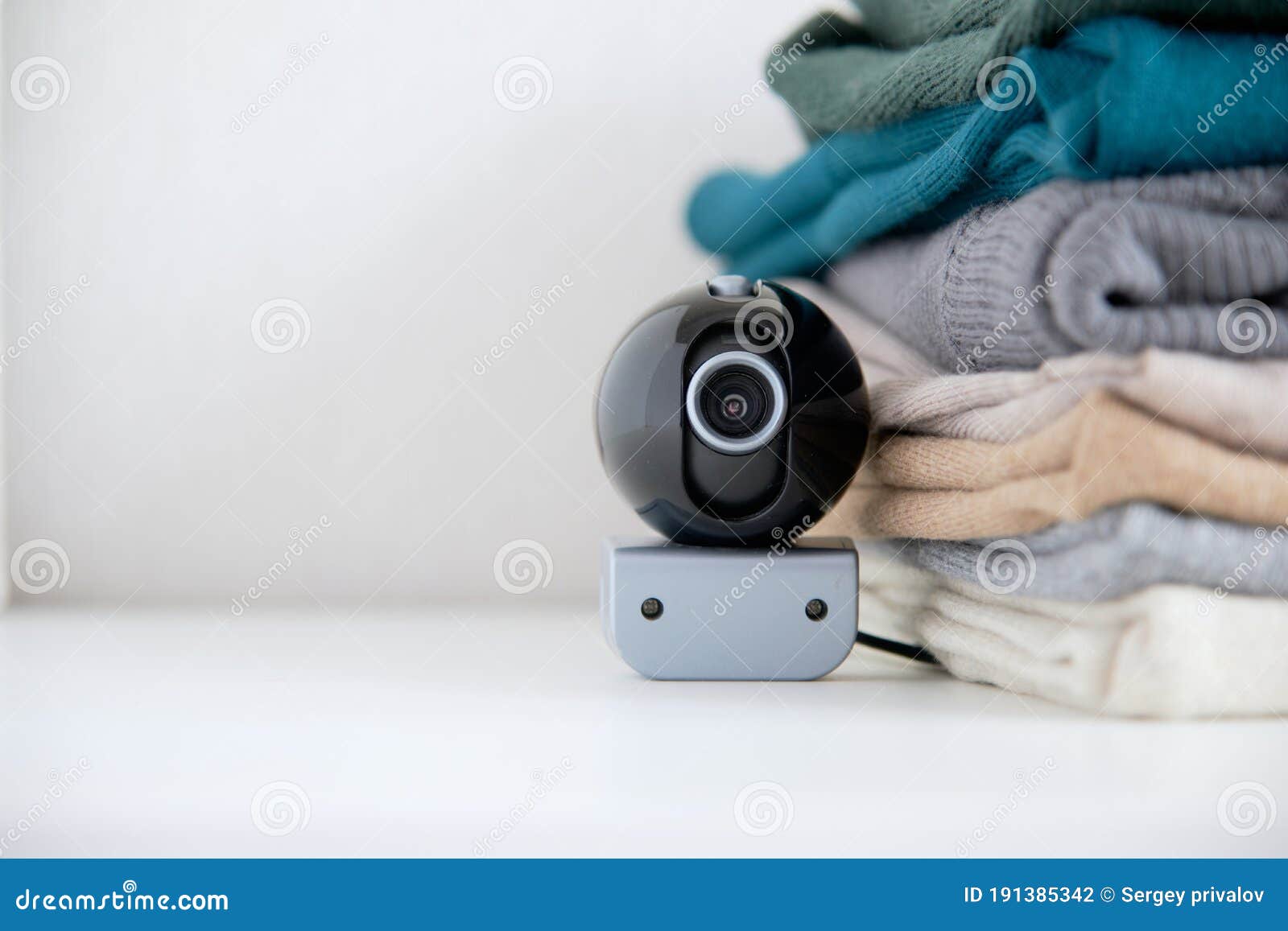 Webcam Hidden in a Stack of Clothes for Covert Surveillance of the ...