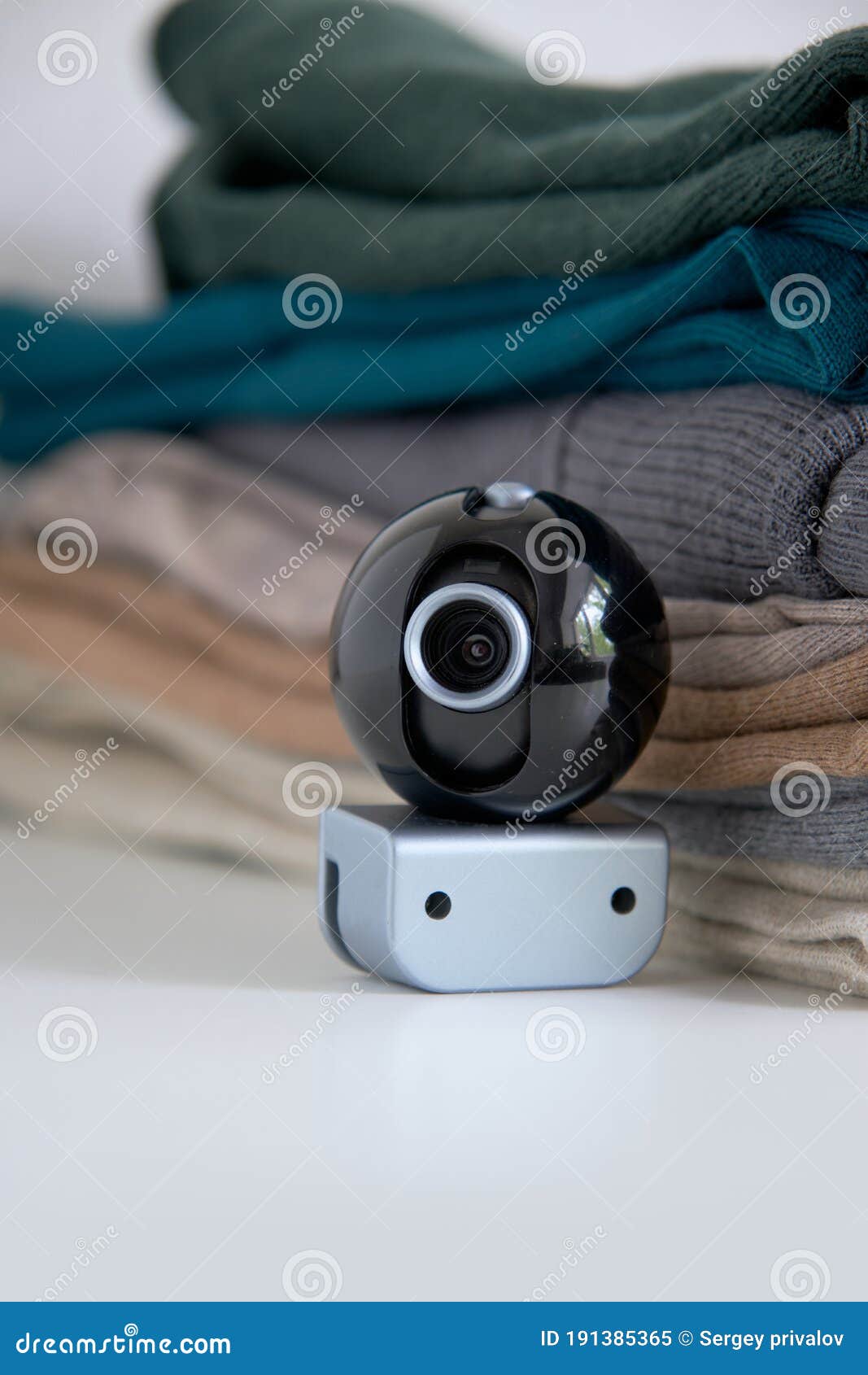 Webcam Hidden in a Stack of Clothes for Covert Surveillance of the ...