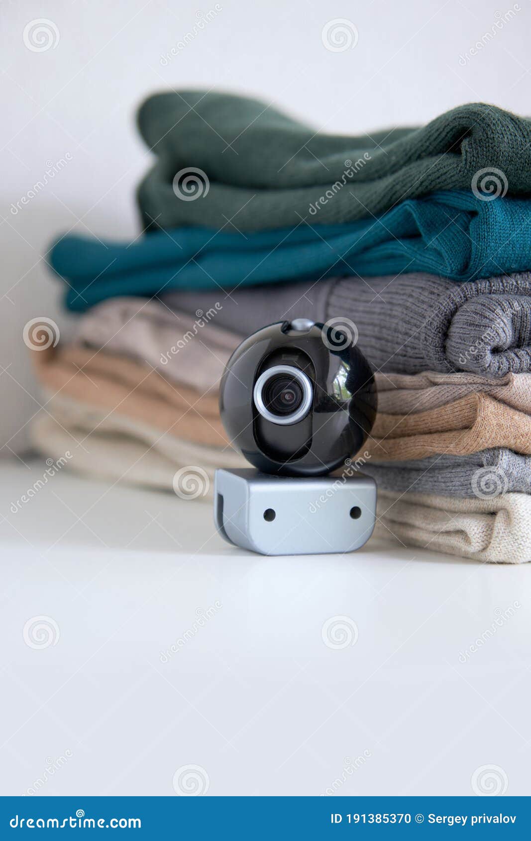 Webcam Hidden in a Stack of Clothes for Covert Surveillance of the ...