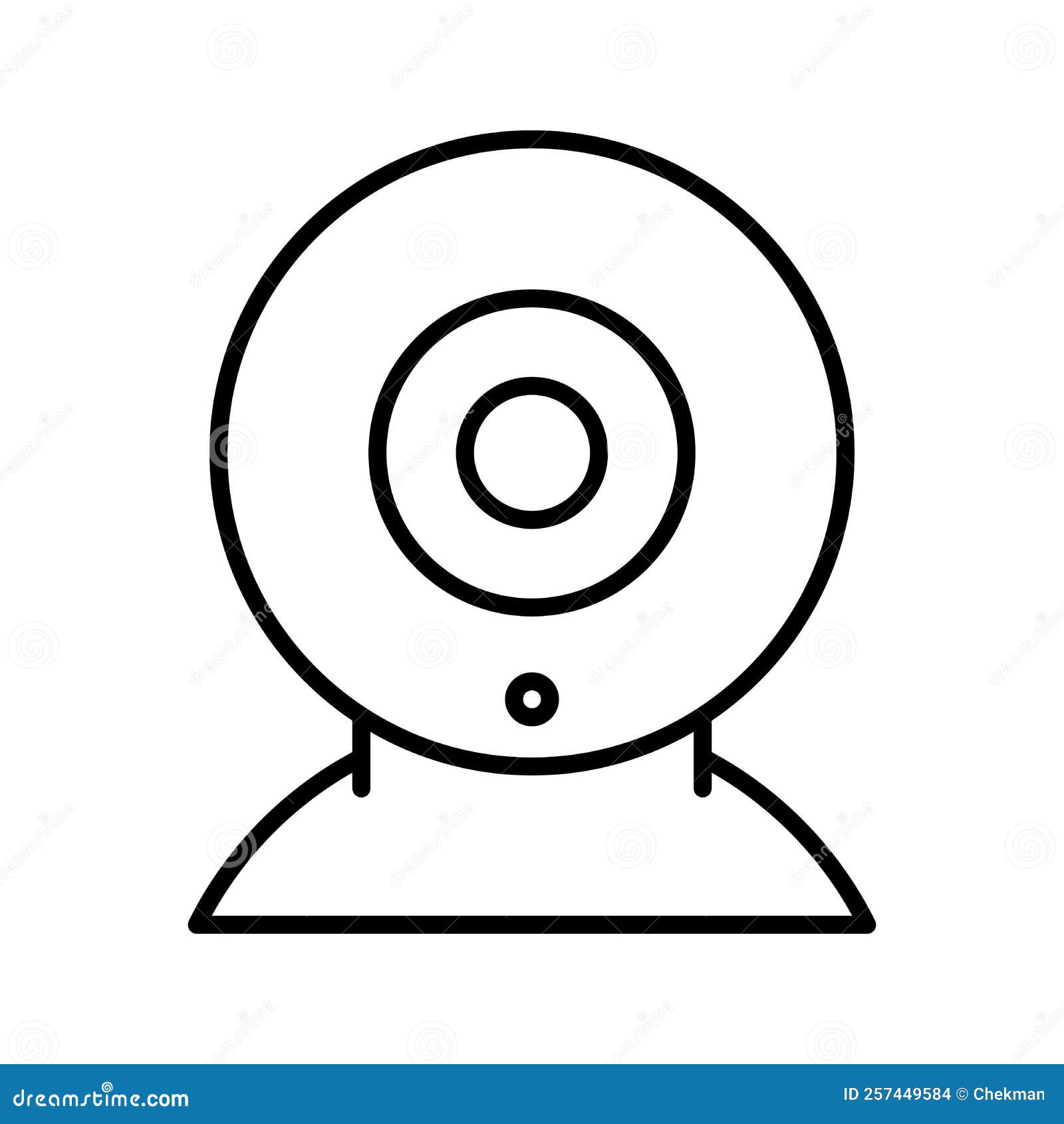 Webcam Icon. Black Linear Camera Icon. Vector Webcam Symbol Stock ...