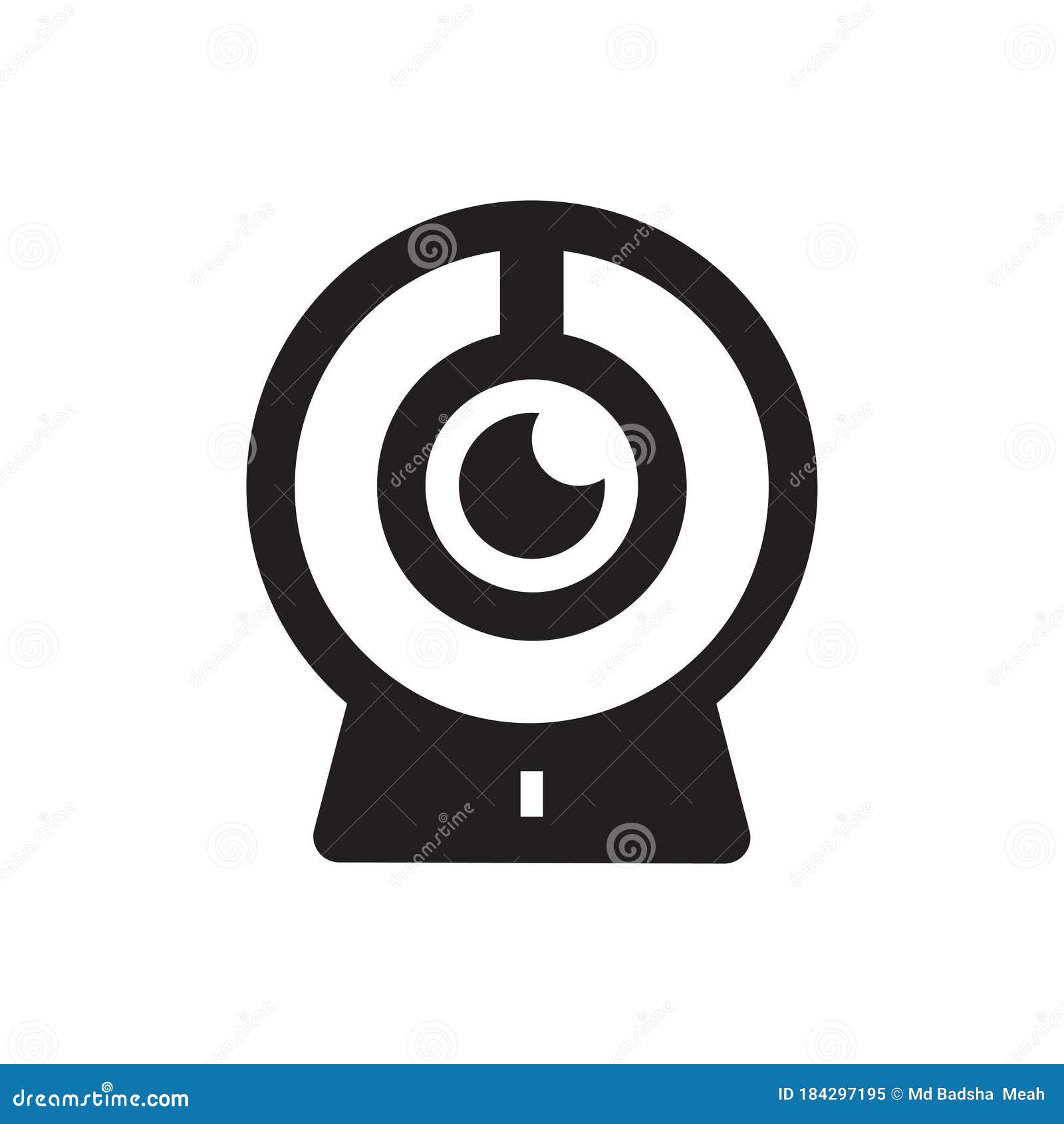 Webcam icon stock vector. Illustration of call, icon - 184297195