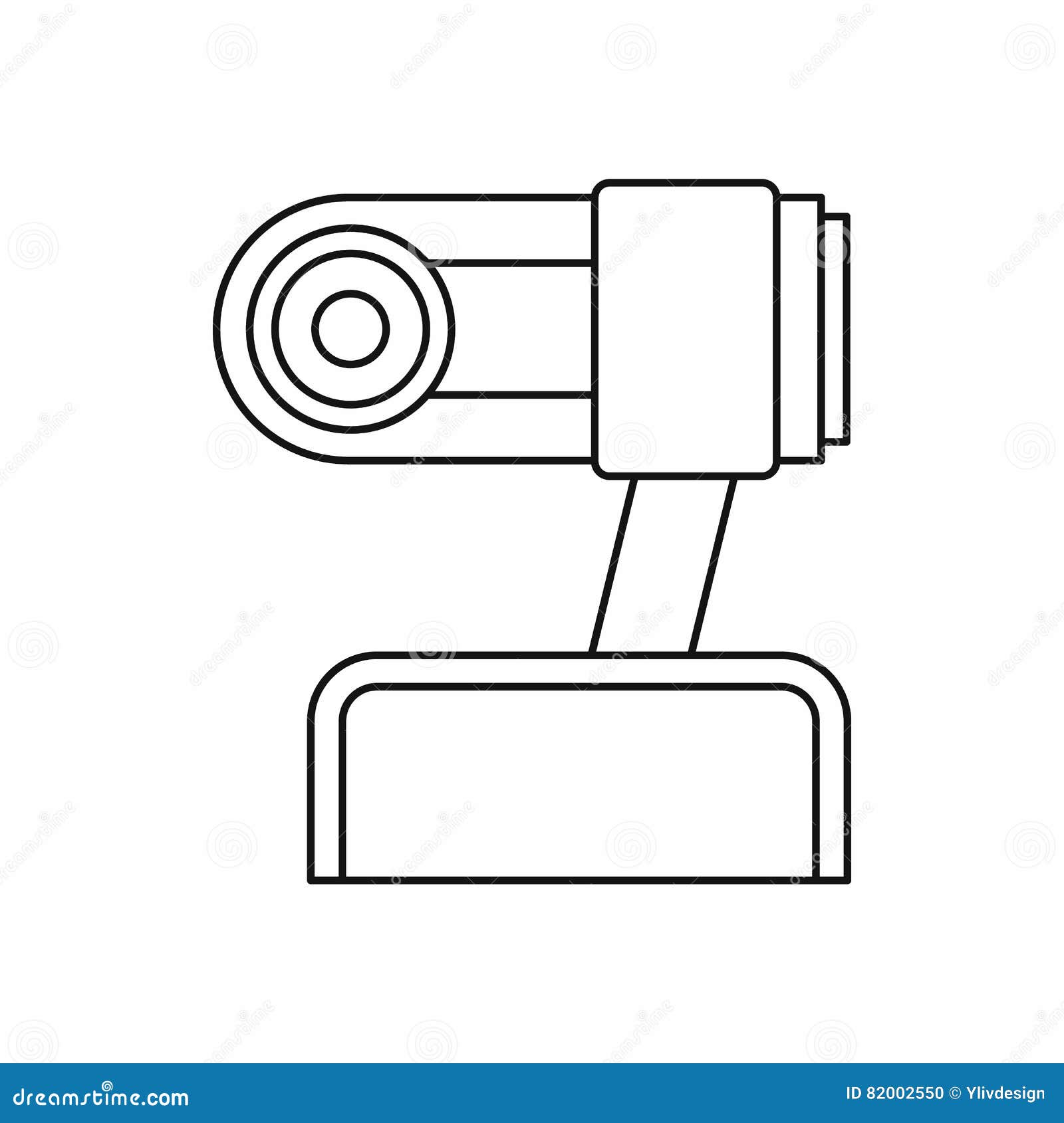 Webcam Icon in Outline Style Stock Vector - Illustration of broadcast ...