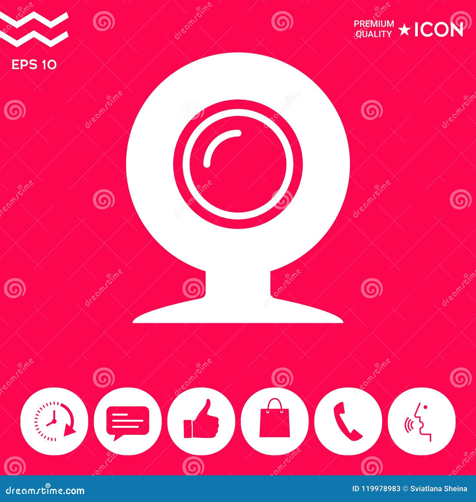 Webcam icon symbol stock vector. Illustration of digital - 119978983