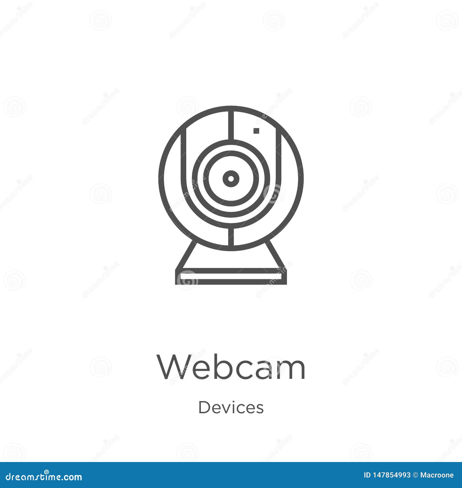 Webcam Icon Vector from Devices Collection. Thin Line Webcam Outline ...