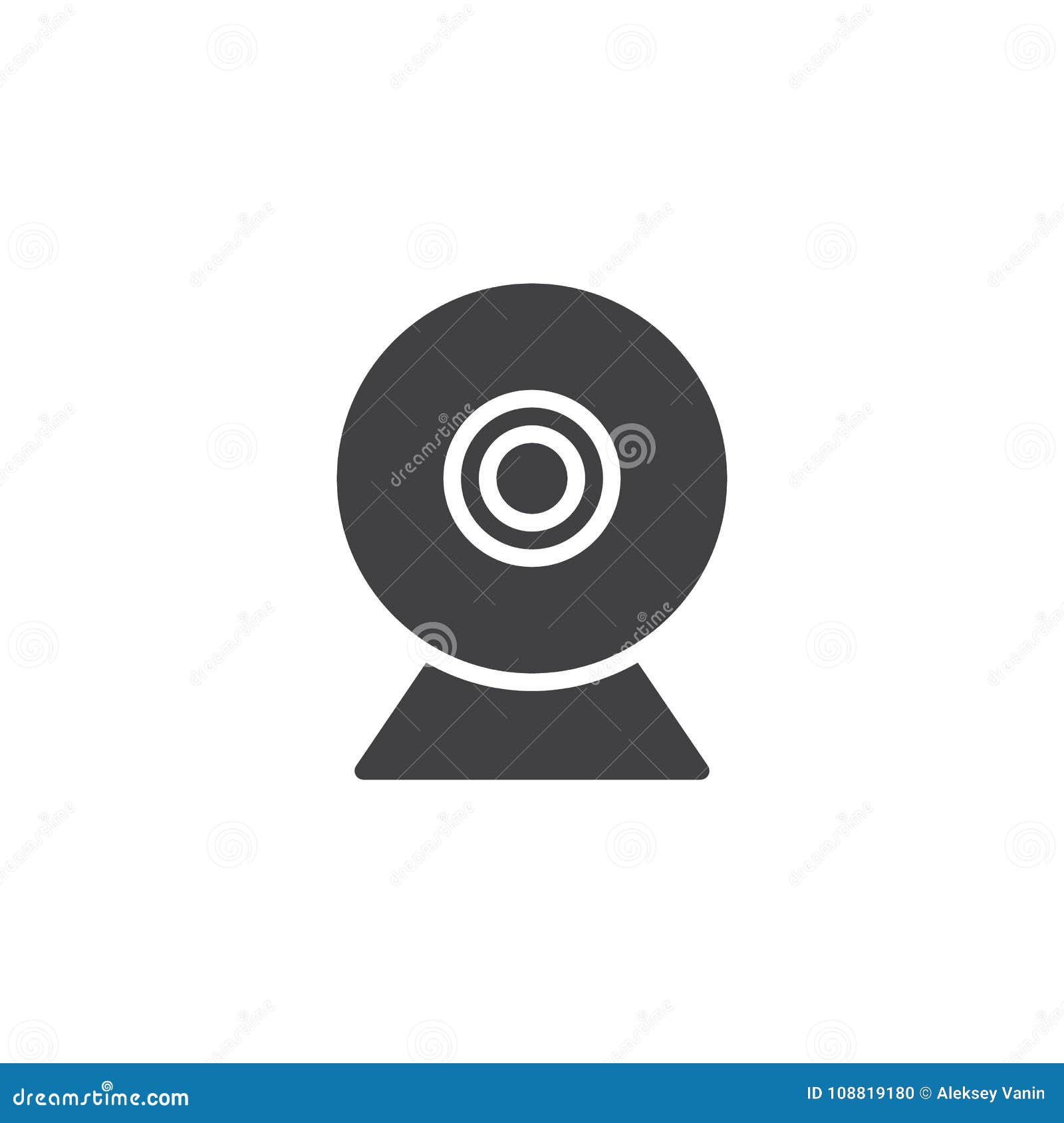Webcam icon vector stock vector. Illustration of computer - 108819180