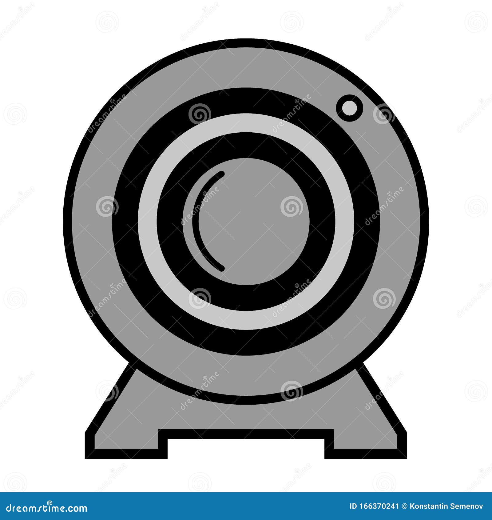 Webcam icon on white stock illustration. Illustration of device - 166370241