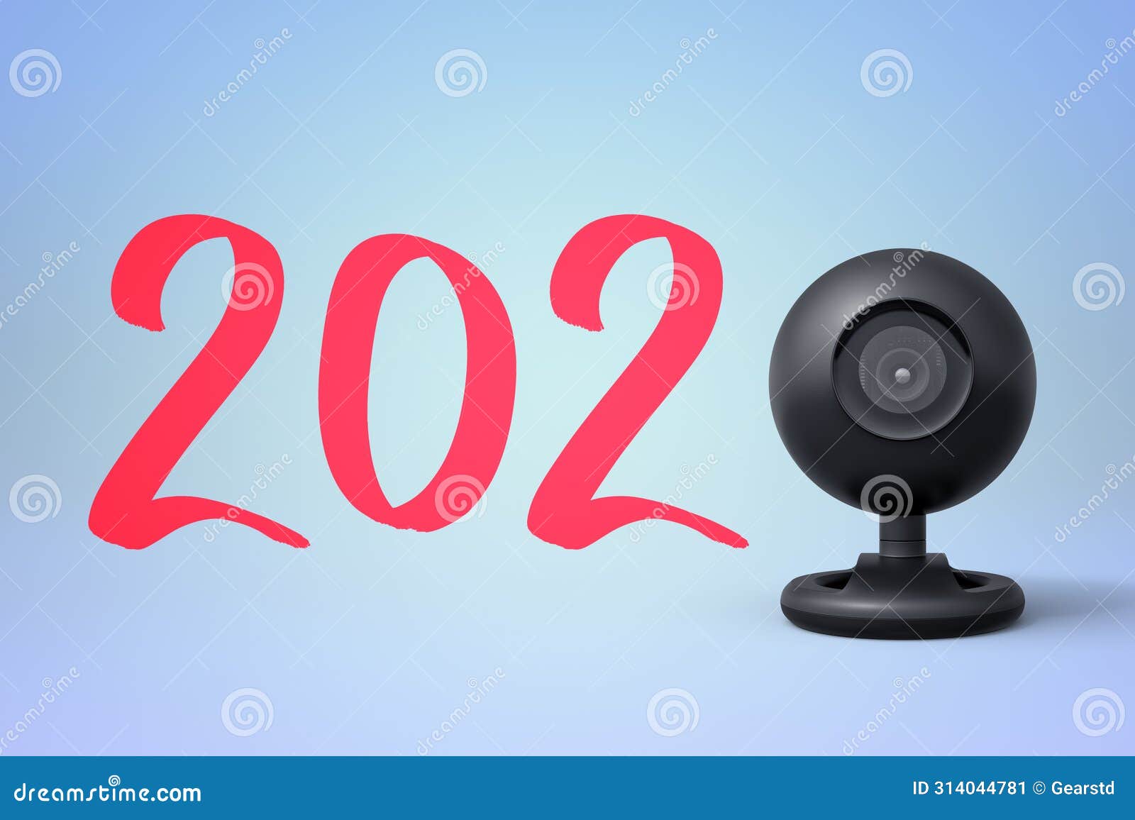 Webcam with Large Red 202 Overlayed Stock Illustration - Illustration ...