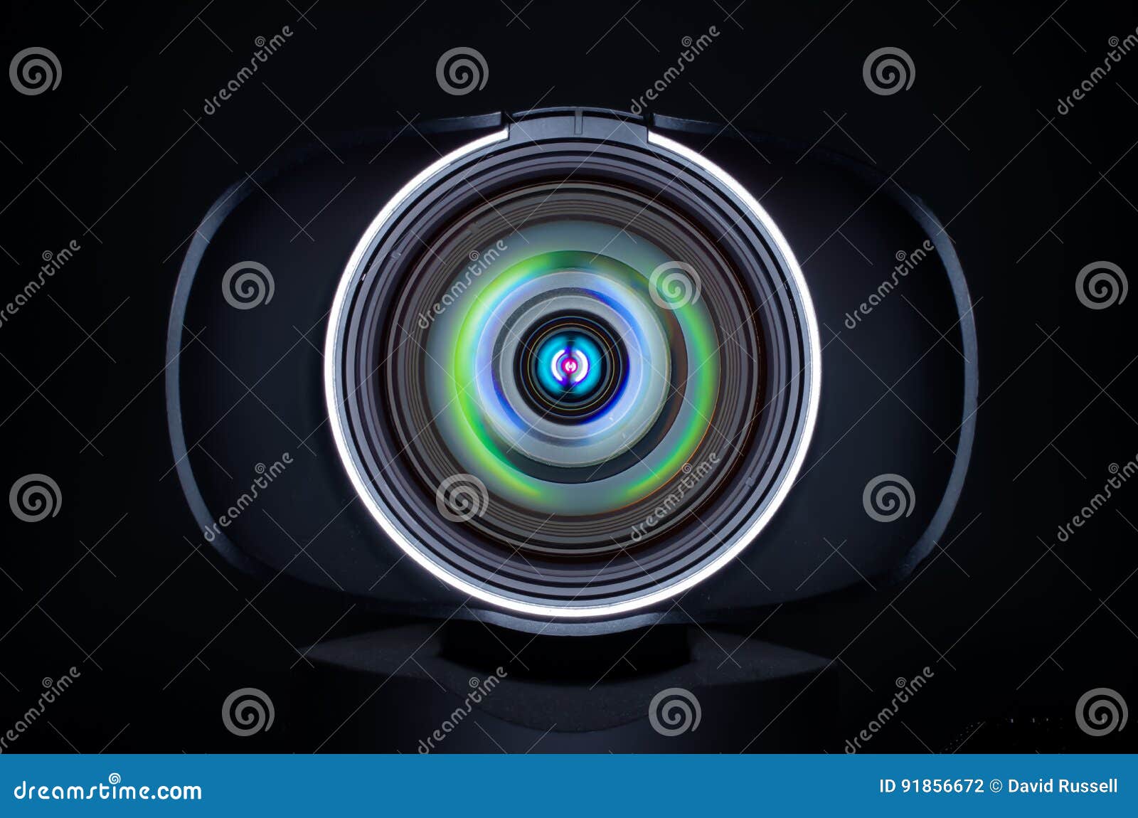Webcam Lens with Coloured Reflections Stock Photo - Image of multiple ...