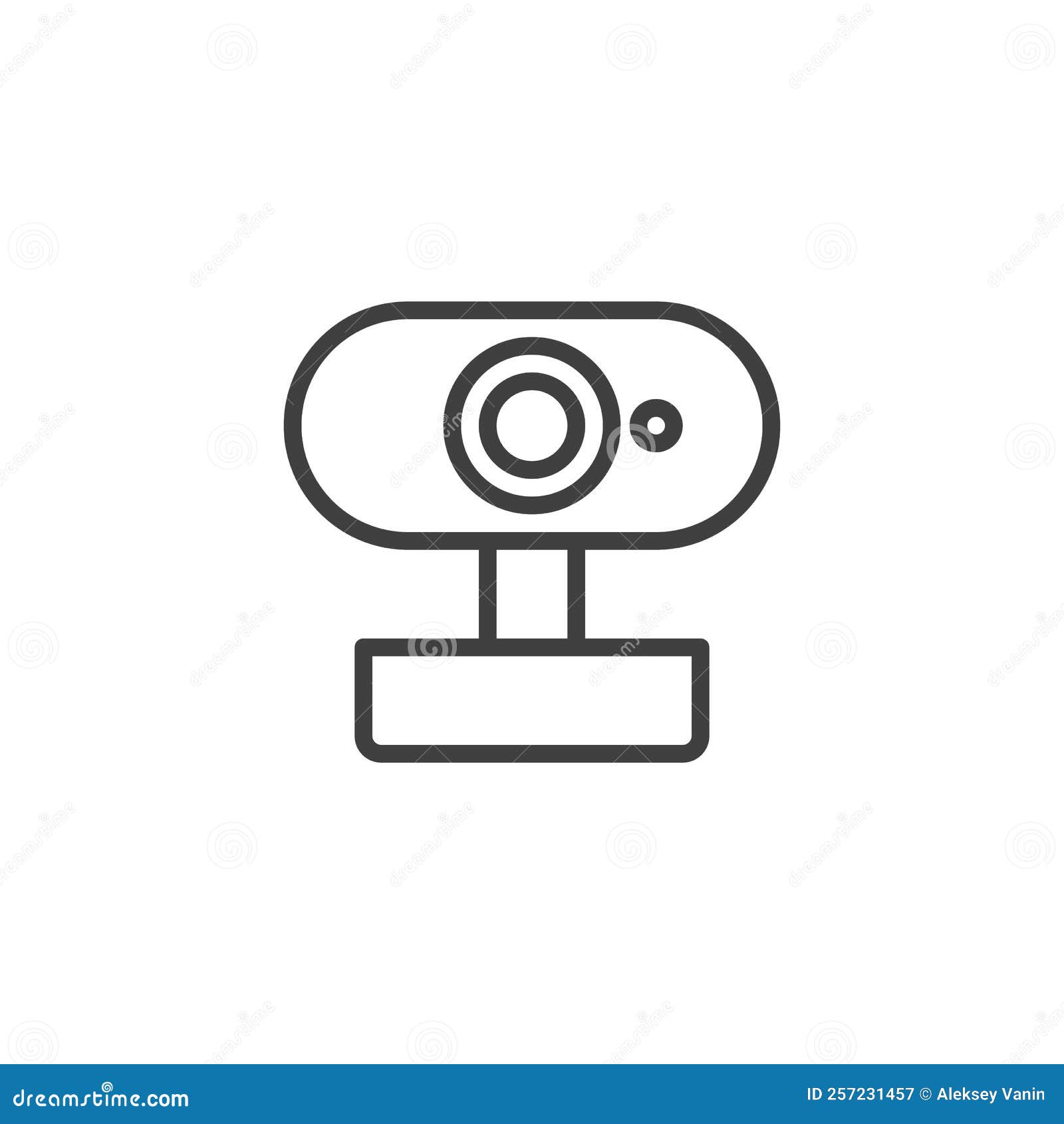 Webcam line icon stock vector. Illustration of device - 257231457