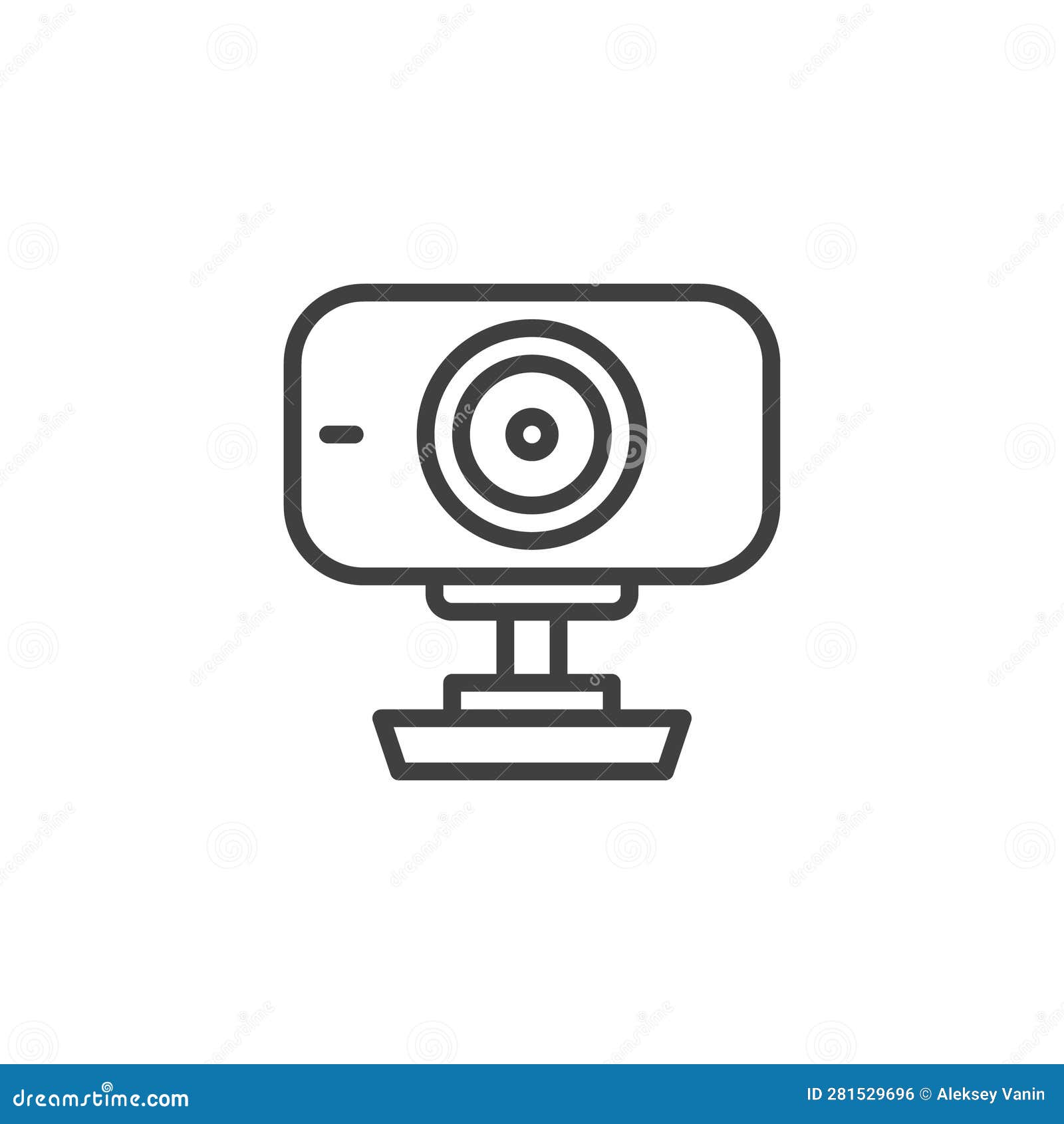 Webcam line icon stock vector. Illustration of pictogram - 281529696