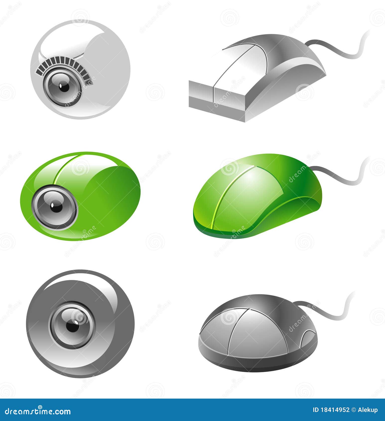 Webcam and mice icons stock vector. Illustration of mobile - 18414952