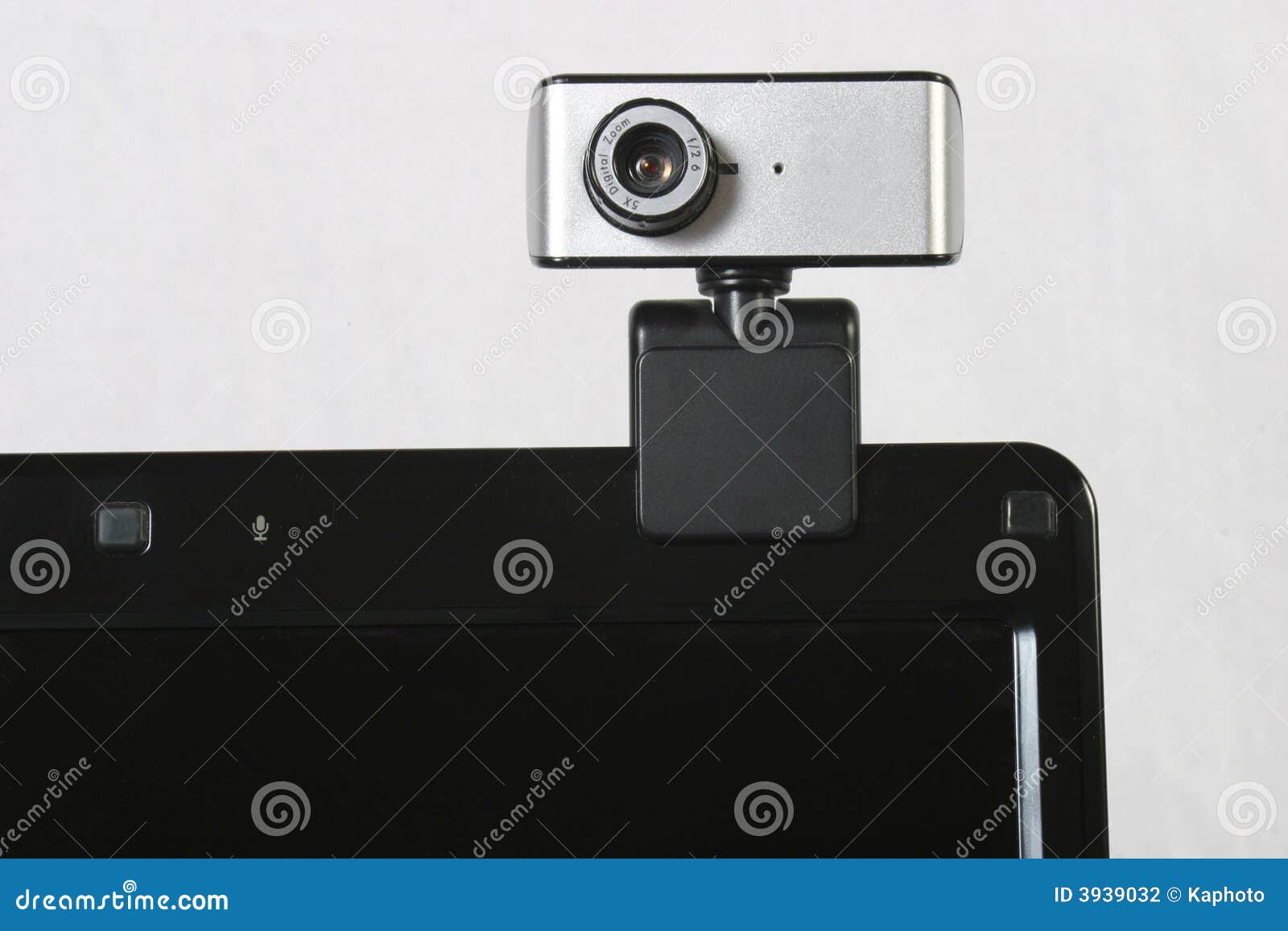 Webcam on notebook stock photo. Image of communicate, portable - 3939032