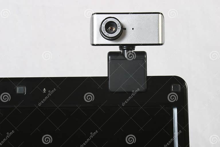 Webcam on notebook stock photo. Image of communicate, portable - 3939032