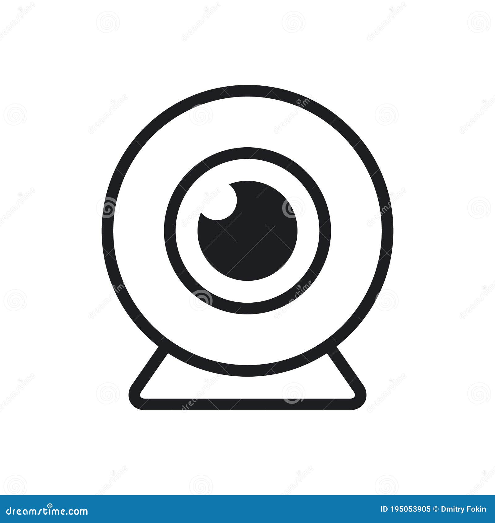 Webcam Outline Icon, Modern Minimal Flat Design Style, Web Camera ...