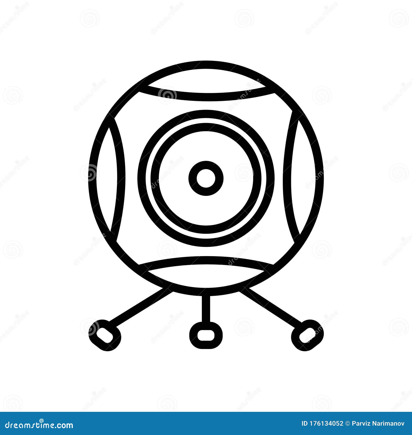 Webcam Outline Icon, Web Camera for Video Chat Vector Icon Stock ...