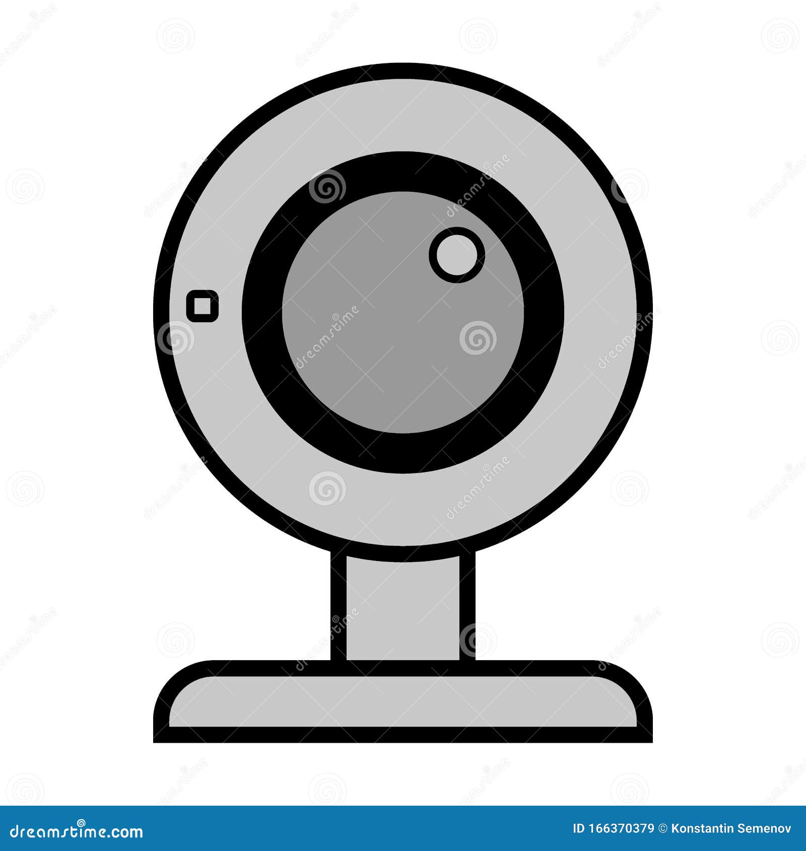 Webcam-pictogram op wit stock illustratie. Illustration of netwerk ...