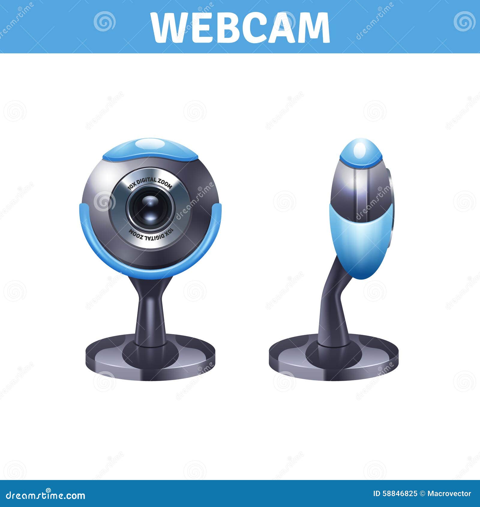 Webcam Realistic Design stock vector. Illustration of internet - 58846825