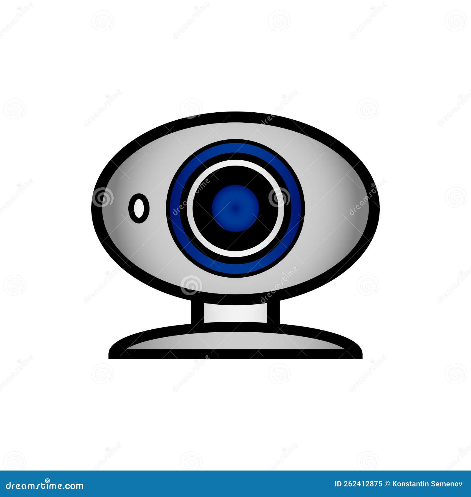 Webcam sign icon stock vector. Illustration of sign - 262412875