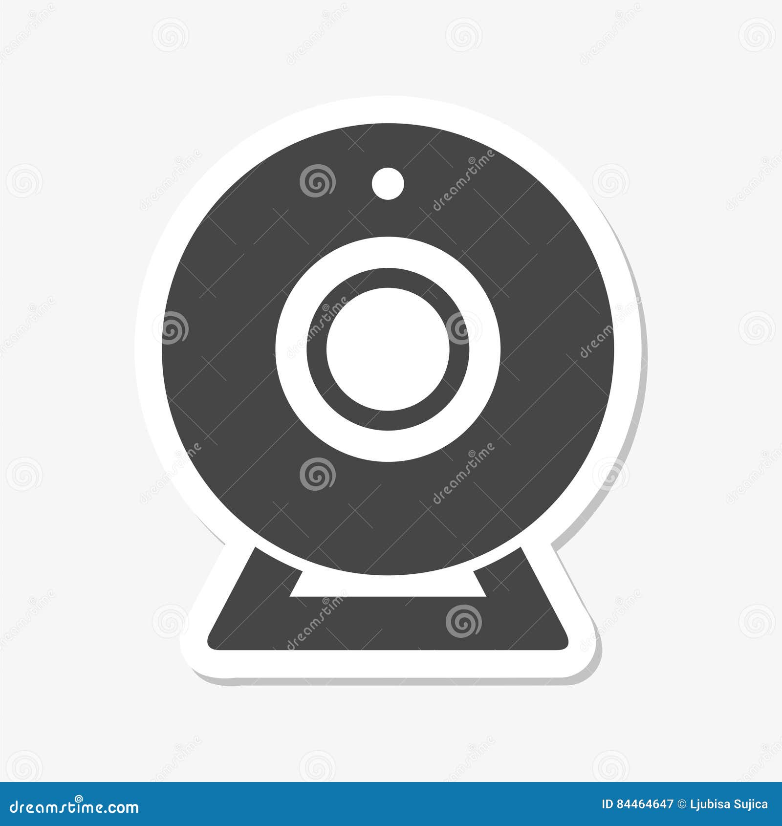 Webcam sign sticker stock vector. Illustration of device - 84464647