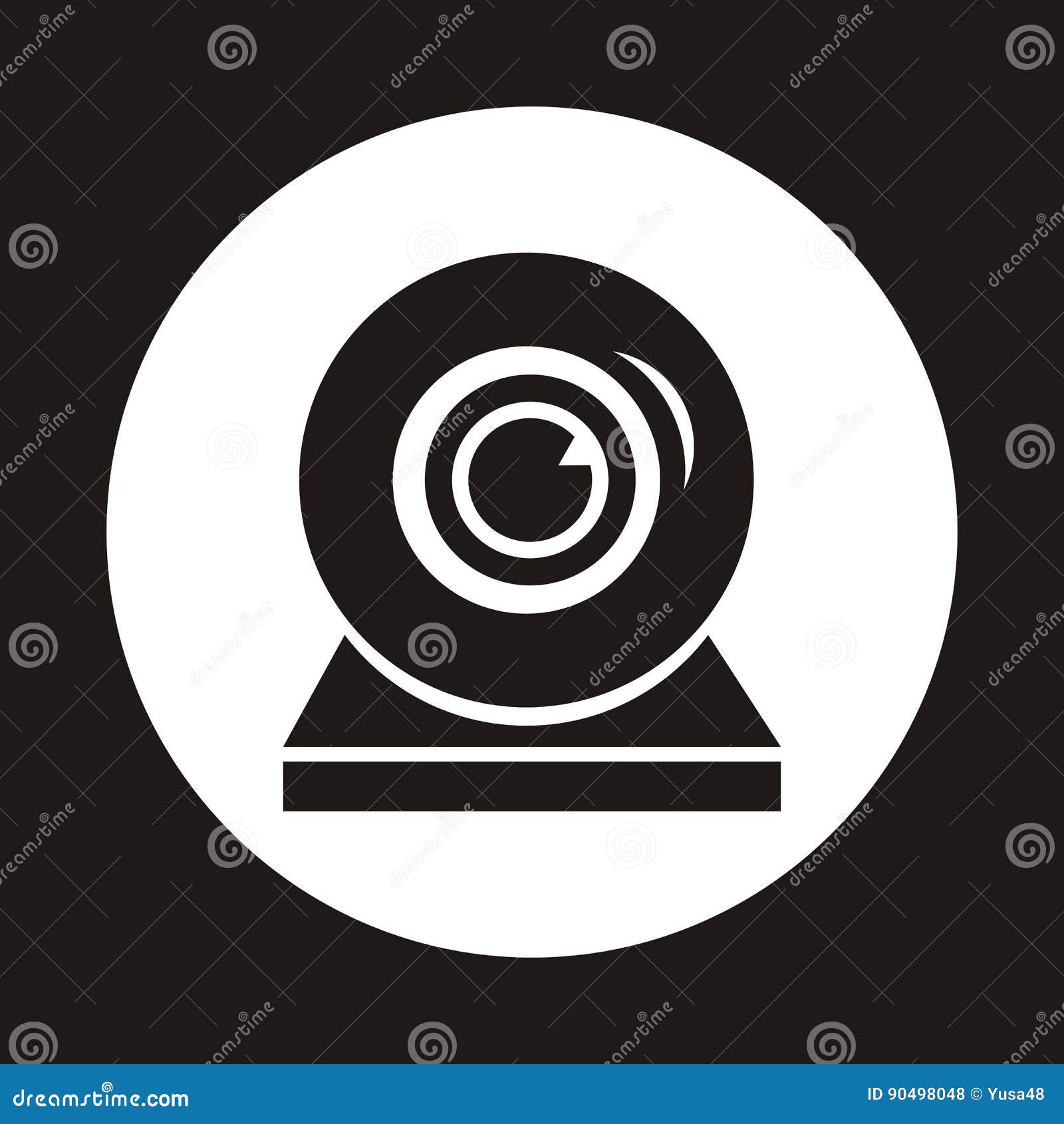 Webcam Single Icon. Web Video Chat Symbol. Camera Chat Stock ...