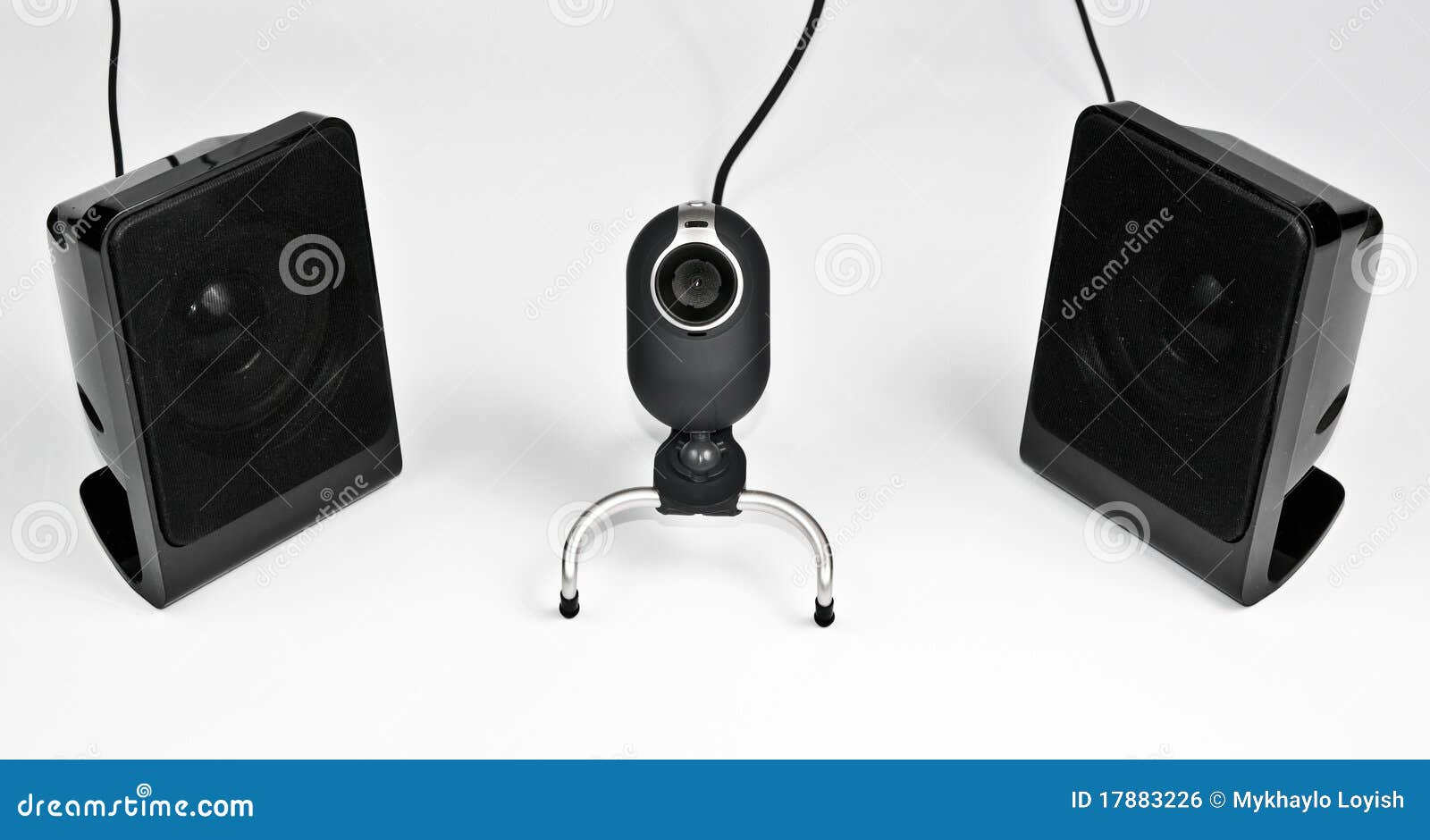 Webcam and speakers stock photo. Image of internet, close - 17883226