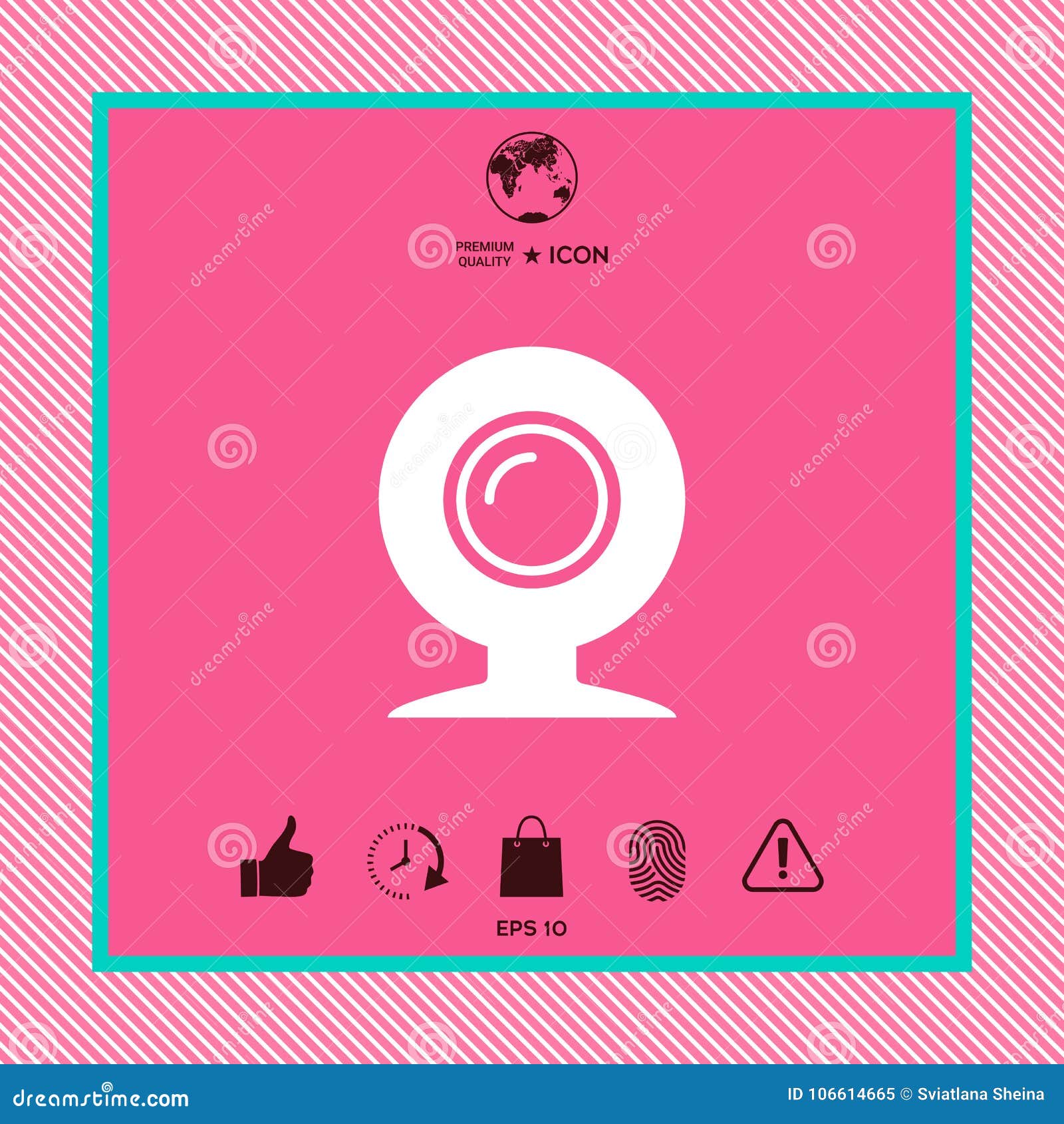 Webcam symbol icon stock vector. Illustration of conference - 106614665
