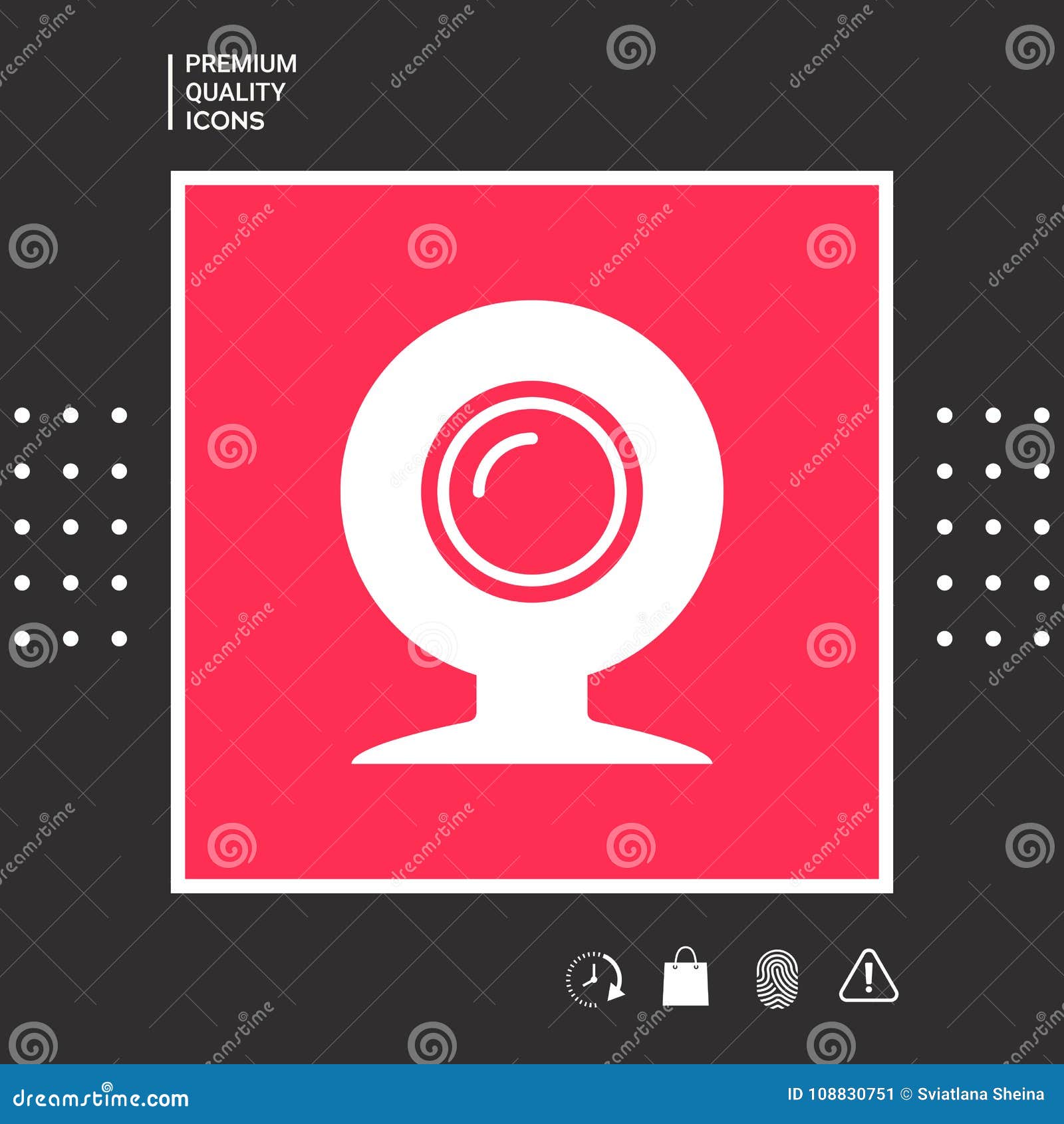 Webcam symbol icon stock vector. Illustration of videochat - 108830751