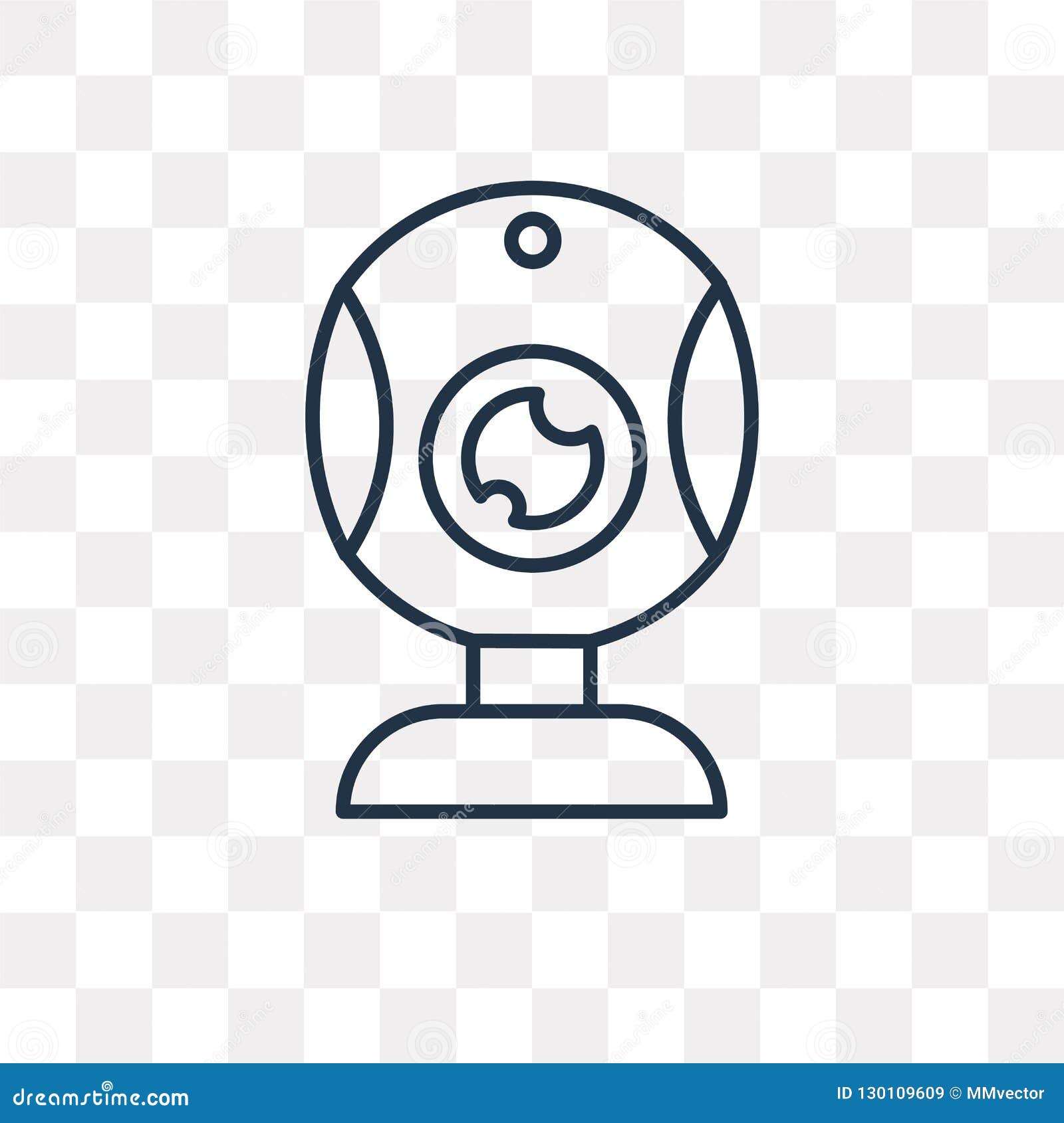 Webcam Vector Icon Isolated on Transparent Background, Linear we Stock ...
