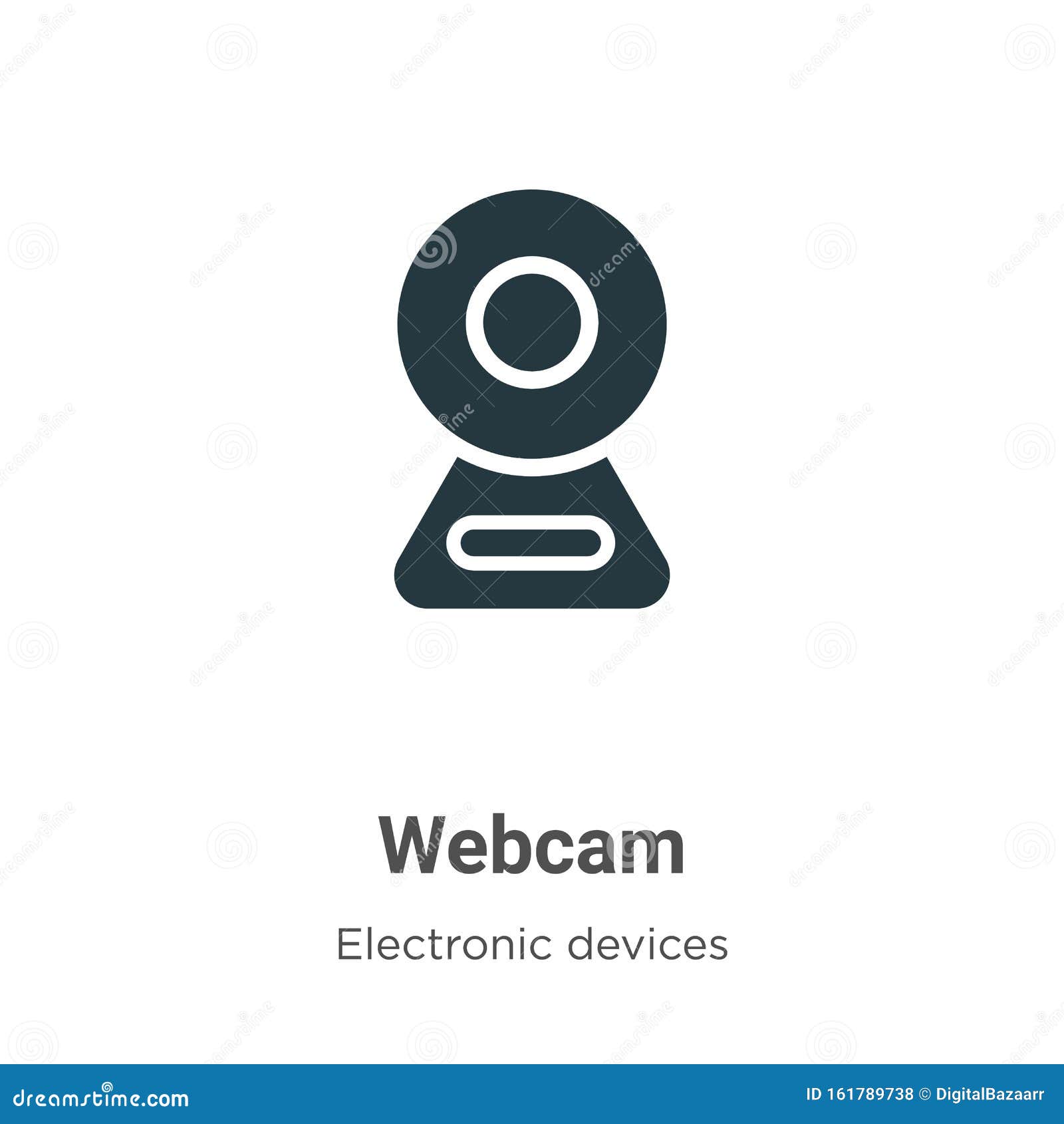 Webcam Vector Icon On White Background. Flat Vector Webcam Icon Symbol ...