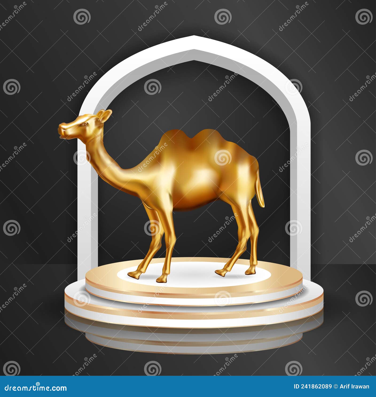 Webcamel Vector Illustration Metal Gold Color Stock Vector ...