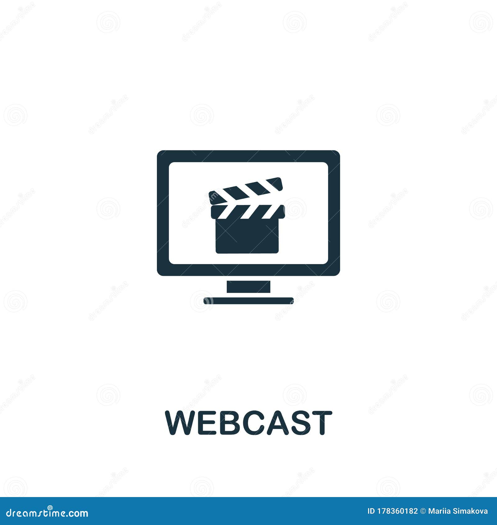 Webcast Icon from Streaming Collection. Simple Line Webcast Icon for ...