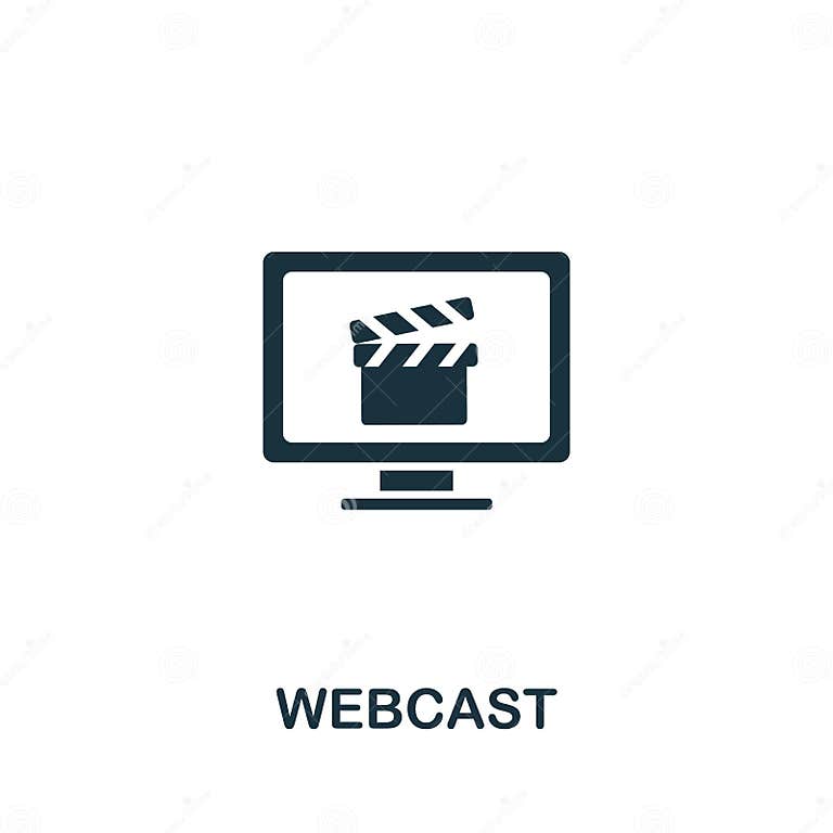 Webcast Icon from Streaming Collection. Simple Line Webcast Icon for ...