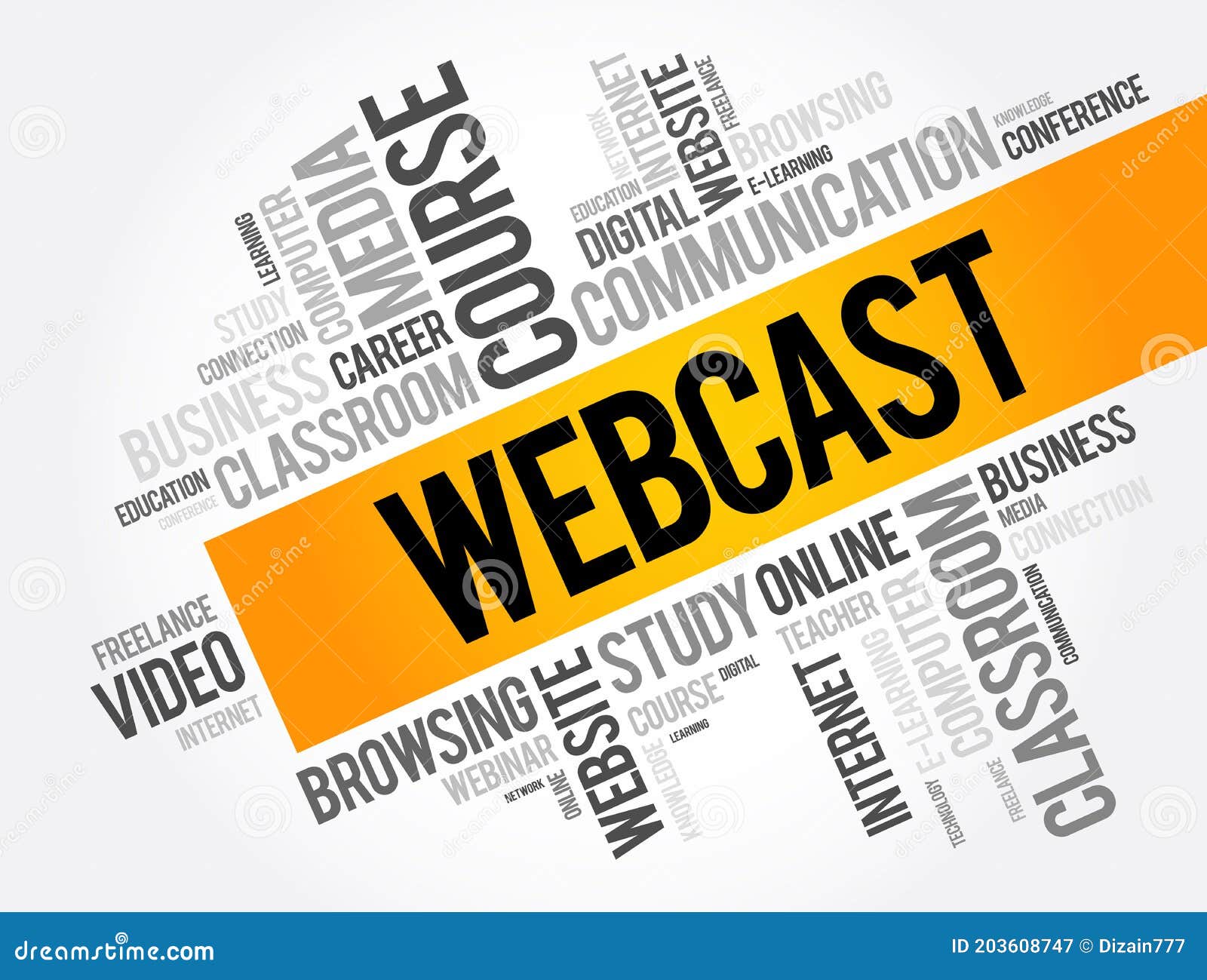 Webcast Word Cloud Collage, Business Concept Stock Illustration ...