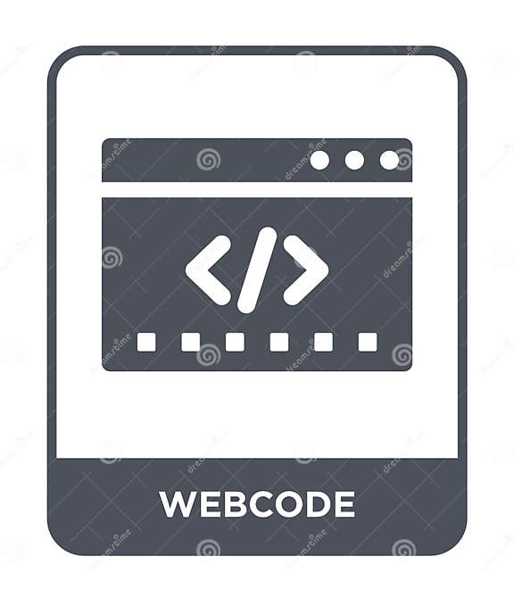 Webcode Icon in Trendy Design Style. Webcode Icon Isolated on White ...