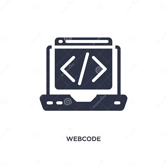 Webcode Icon on White Background. Simple Element Illustration from ...