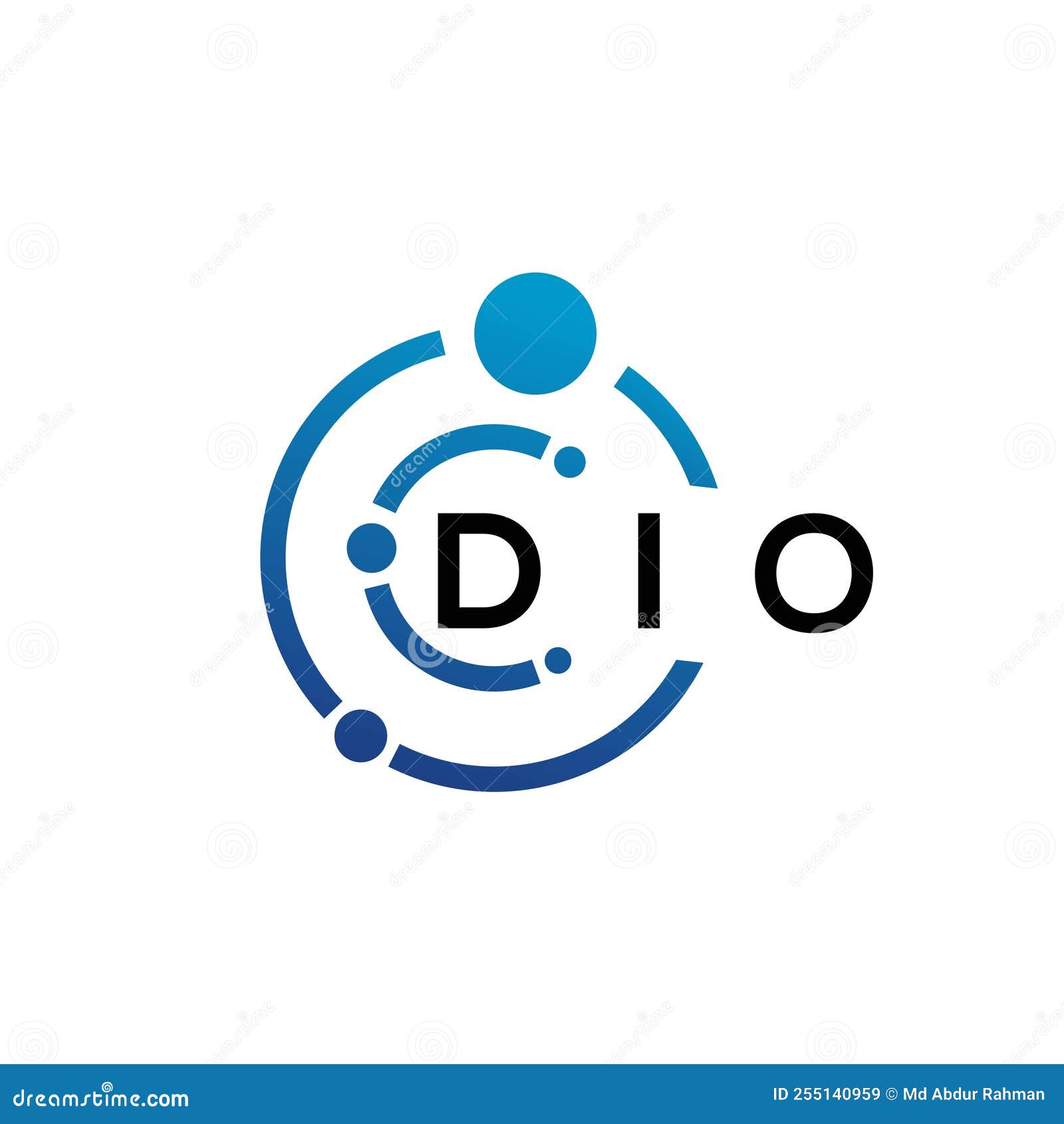 WebDIO Letter Logo Design on White Background. DIO Creative Initials ...