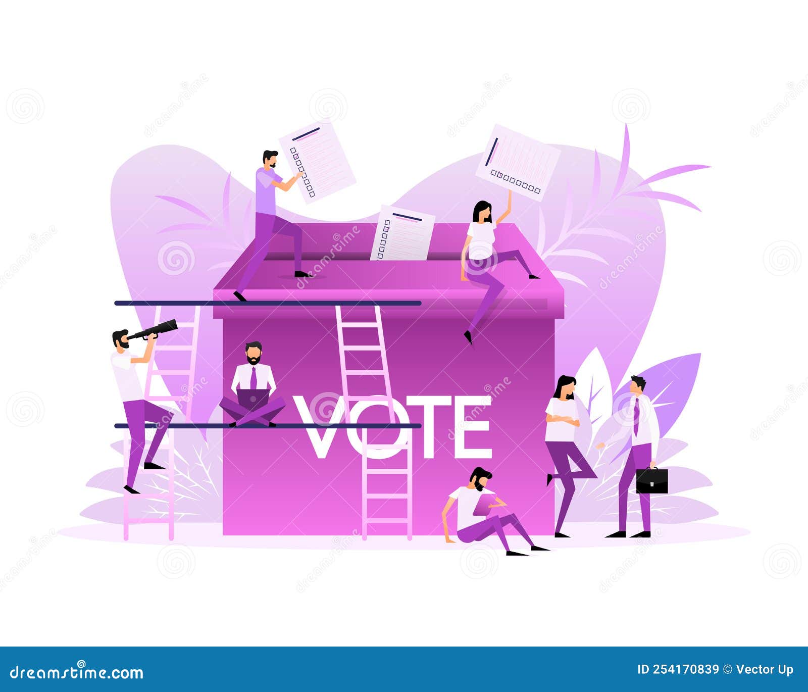 WebFlat Vote People for Concept Design. Vector Flat Illustration Stock ...