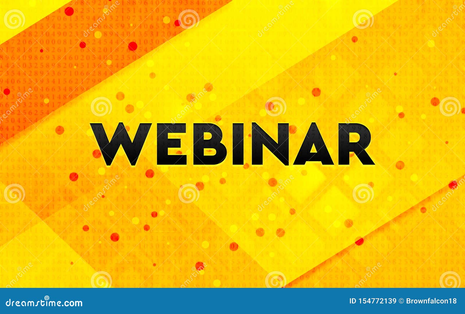 Webinar Abstract Digital Banner Yellow Background Stock Illustration ...