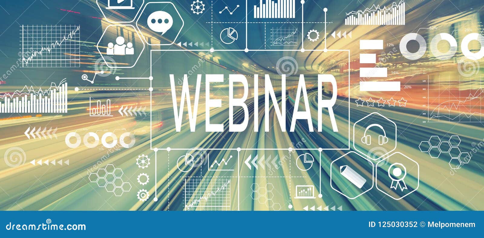 Webinar with Abstract High Speed Technology Stock Photo - Image of ...