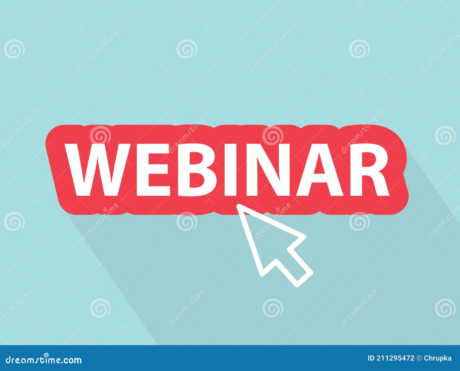 Webinar Button and Pointing Arrow Stock Vector - Illustration of icon ...