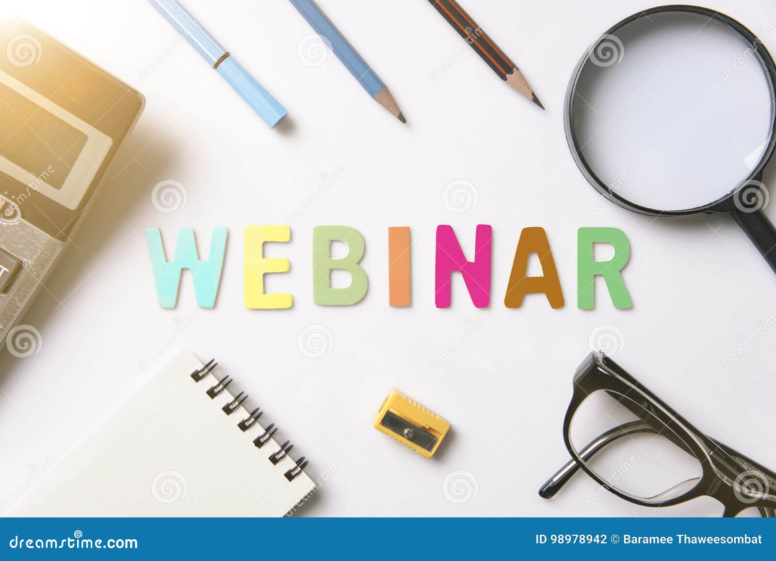 Webinar Color Alphabet on Desktop for Homepage Learning Internet Stock ...