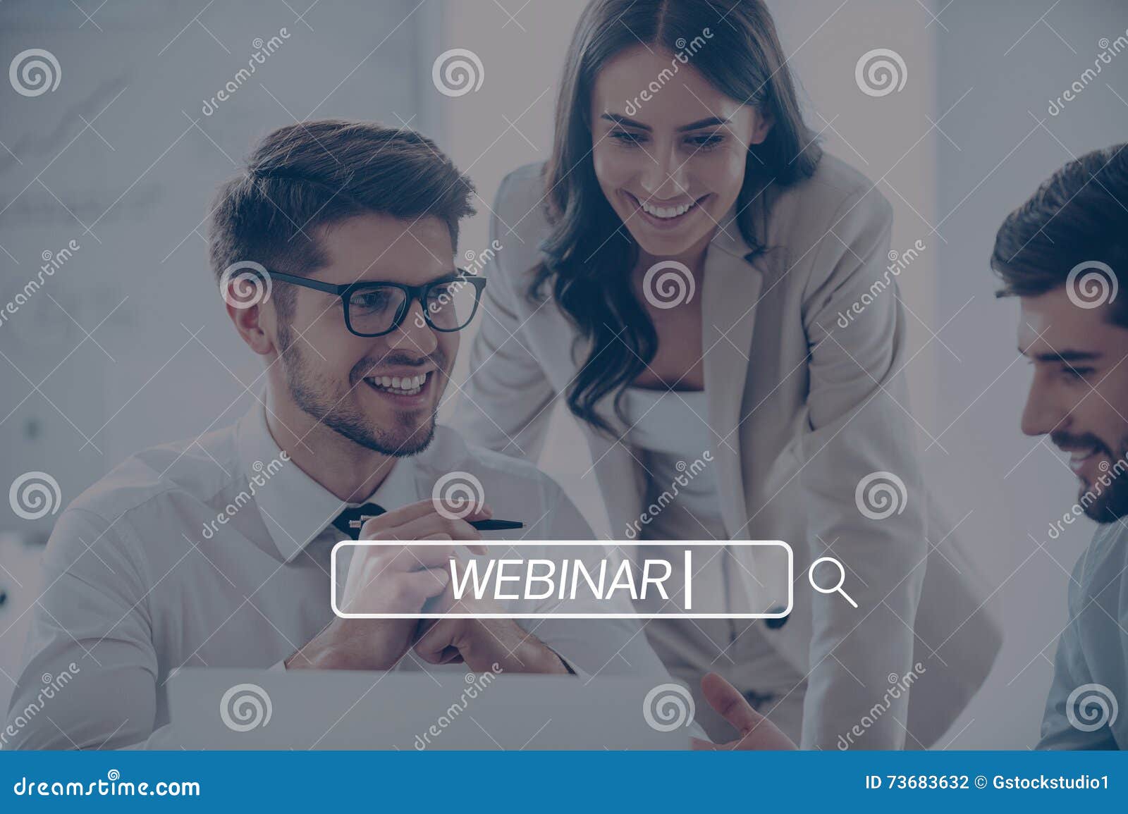 Webinar concept. stock photo. Image of cheerful, caucasian - 73683632