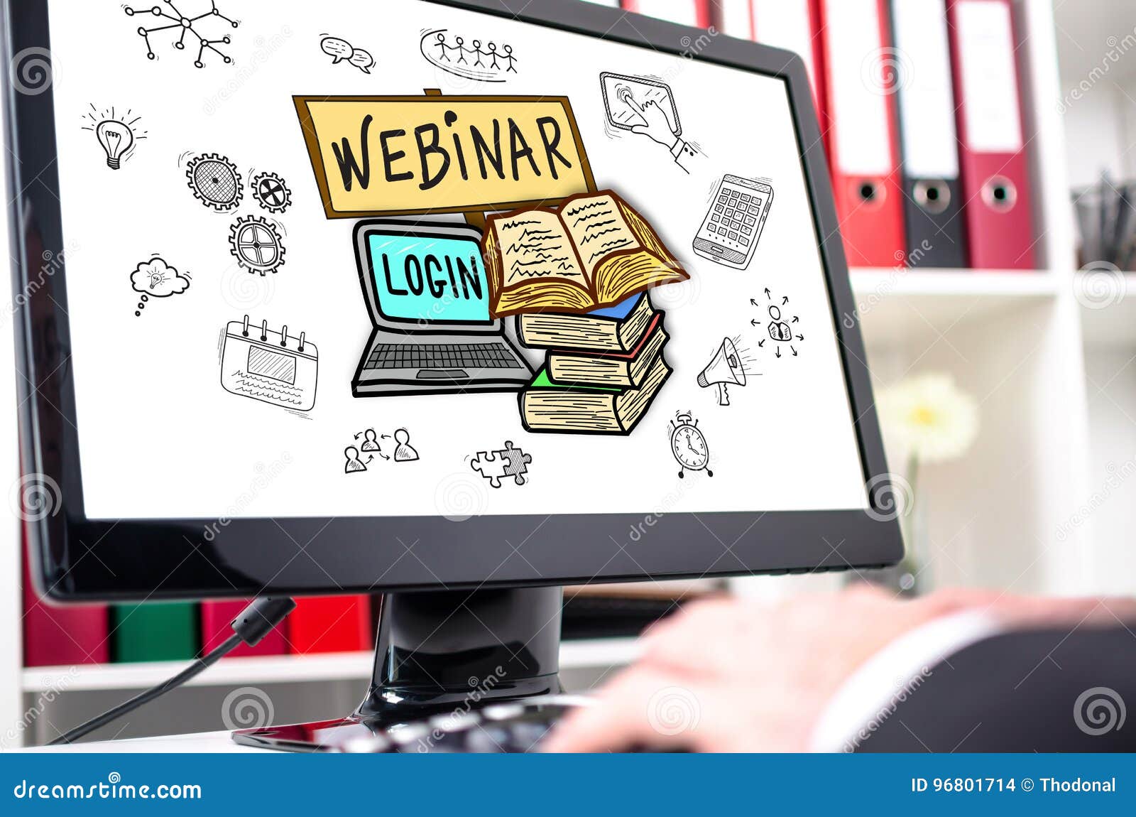 Webinar Concept on a Computer Screen Stock Photo - Image of computer ...