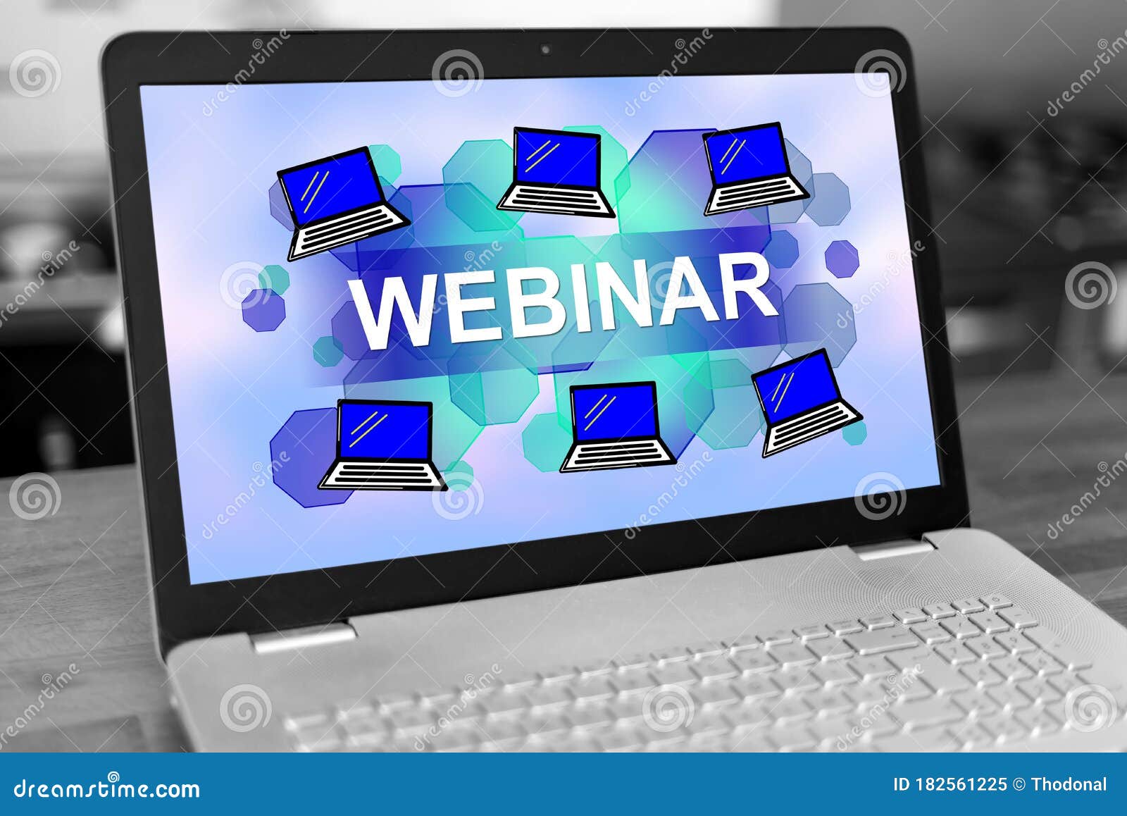 Webinar Concept on a Laptop Stock Image - Image of internet, concept ...